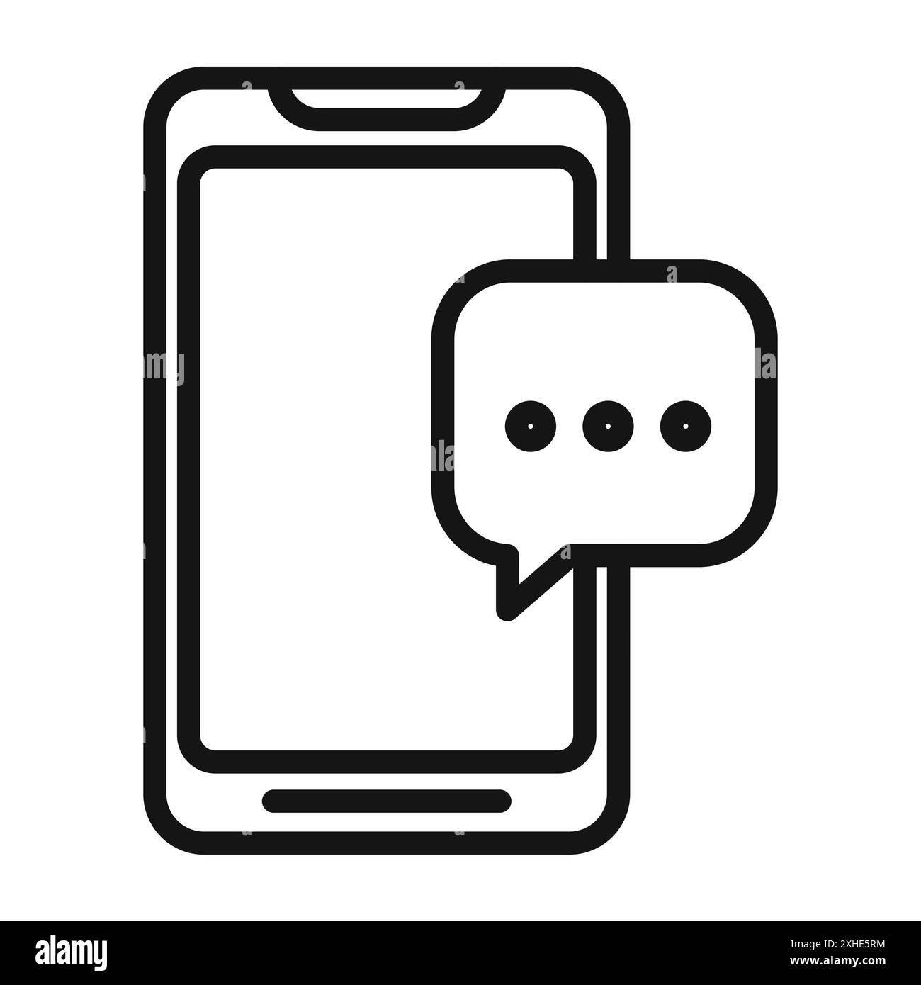 Message phone icon Vector symbol or sign set collection in black and ...