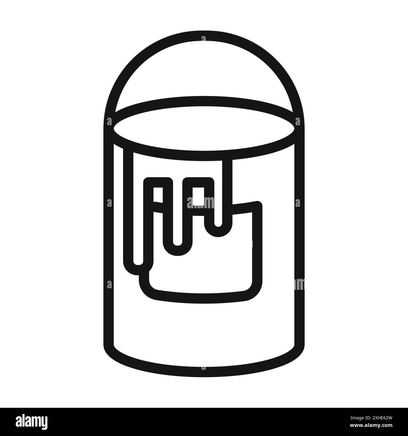 paint bucket icon Vector symbol or sign set collection in black and ...