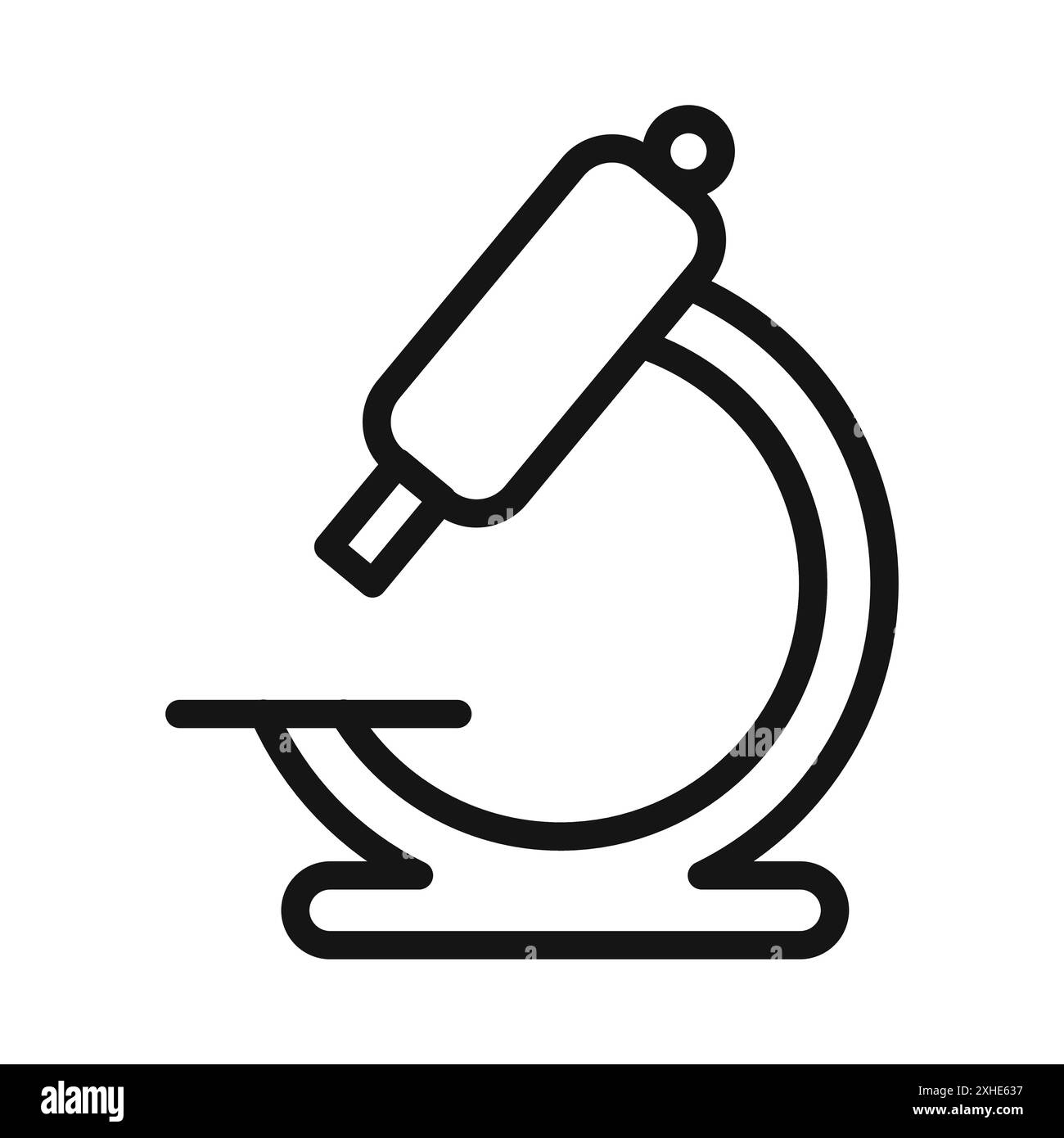 Icon microscope in linear Stock Vector Images - Alamy