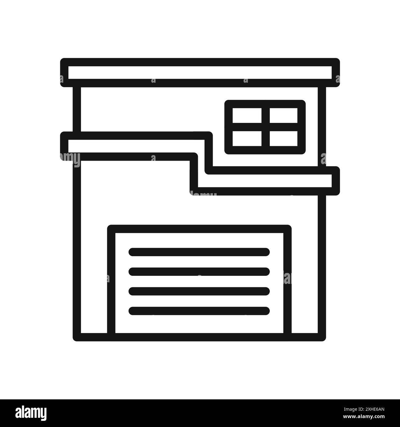 modern house building icon Vector symbol or sign set collection in ...