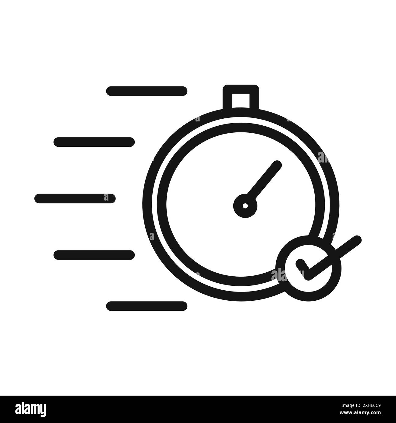 Quick approval icon Vector symbol or sign set collection in black and ...