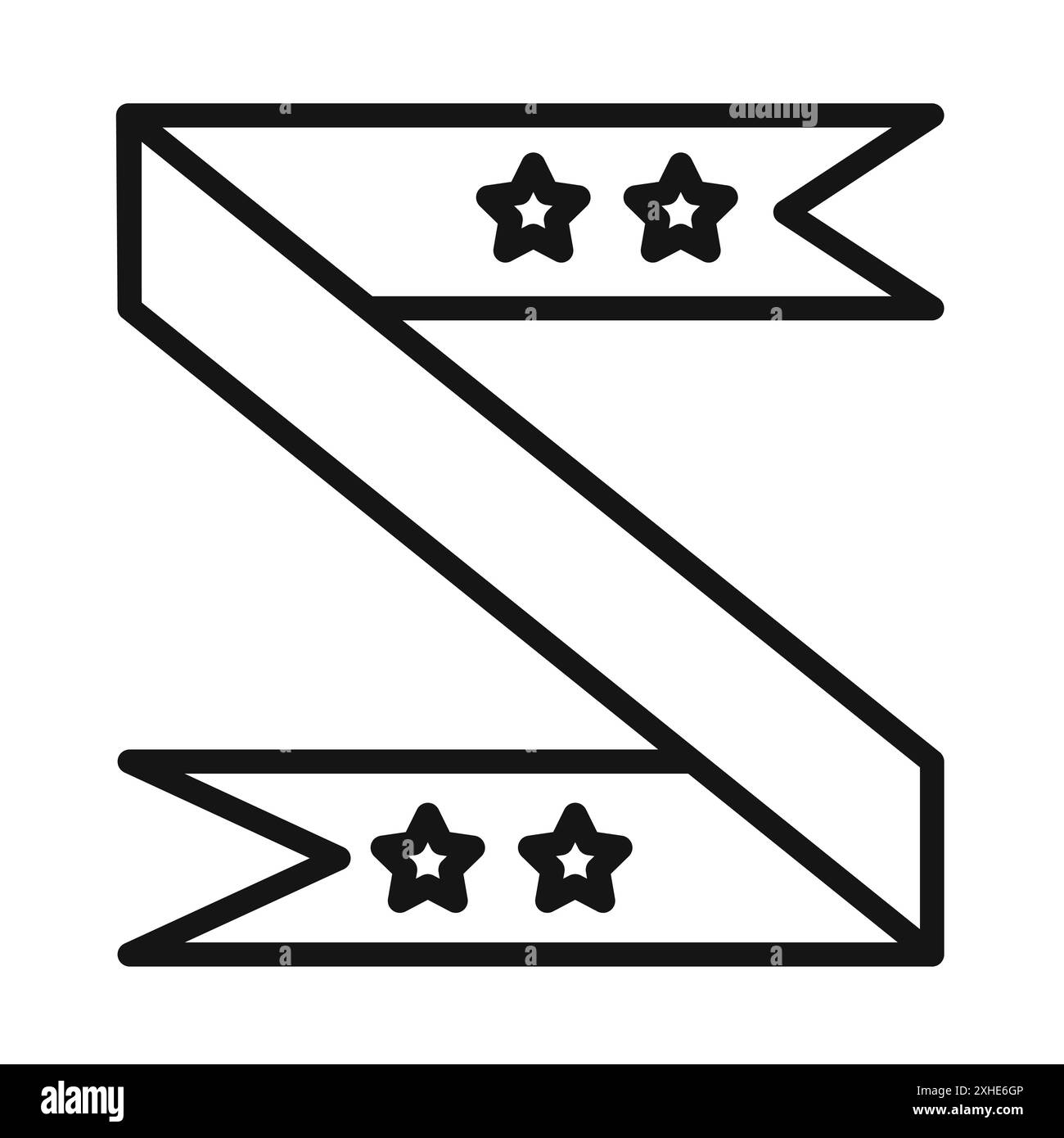 Sash icon Vector symbol or sign set collection in black and white ...