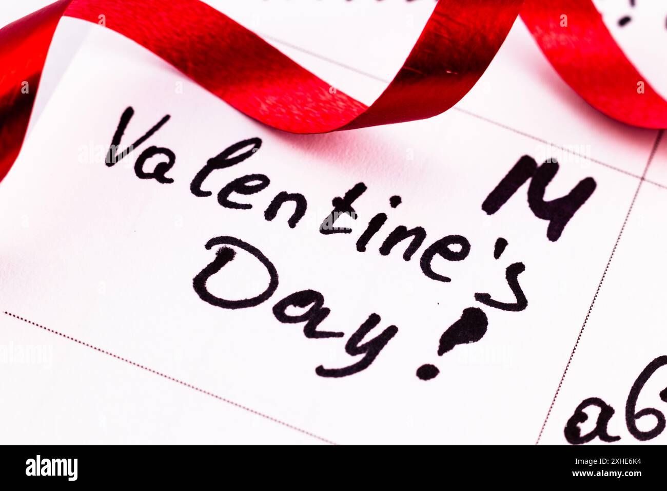 Valentines day marked on a calendar Photo Stock Photo - Alamy