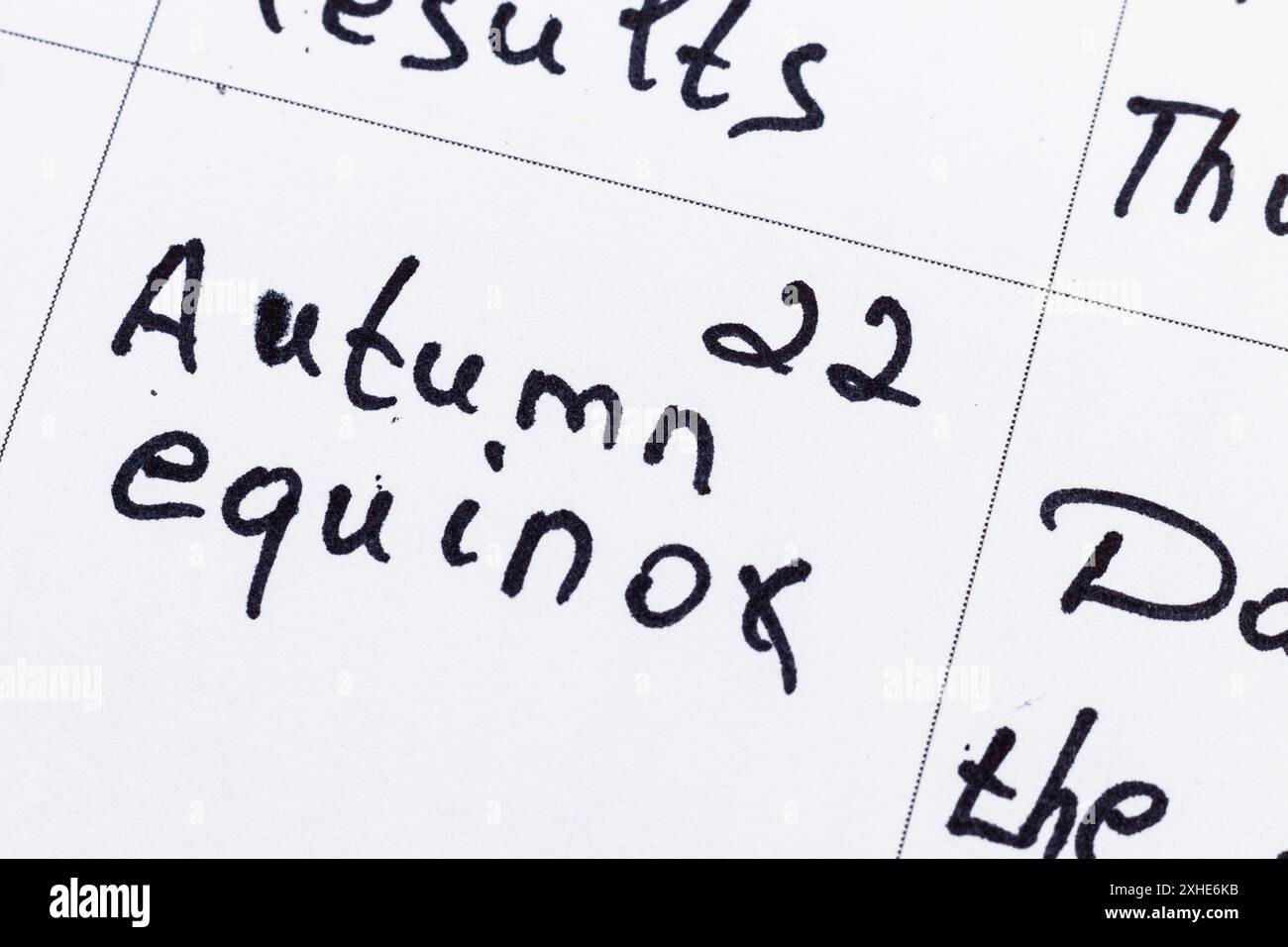 September 22 autumn equinox Photo concept Stock Photo - Alamy