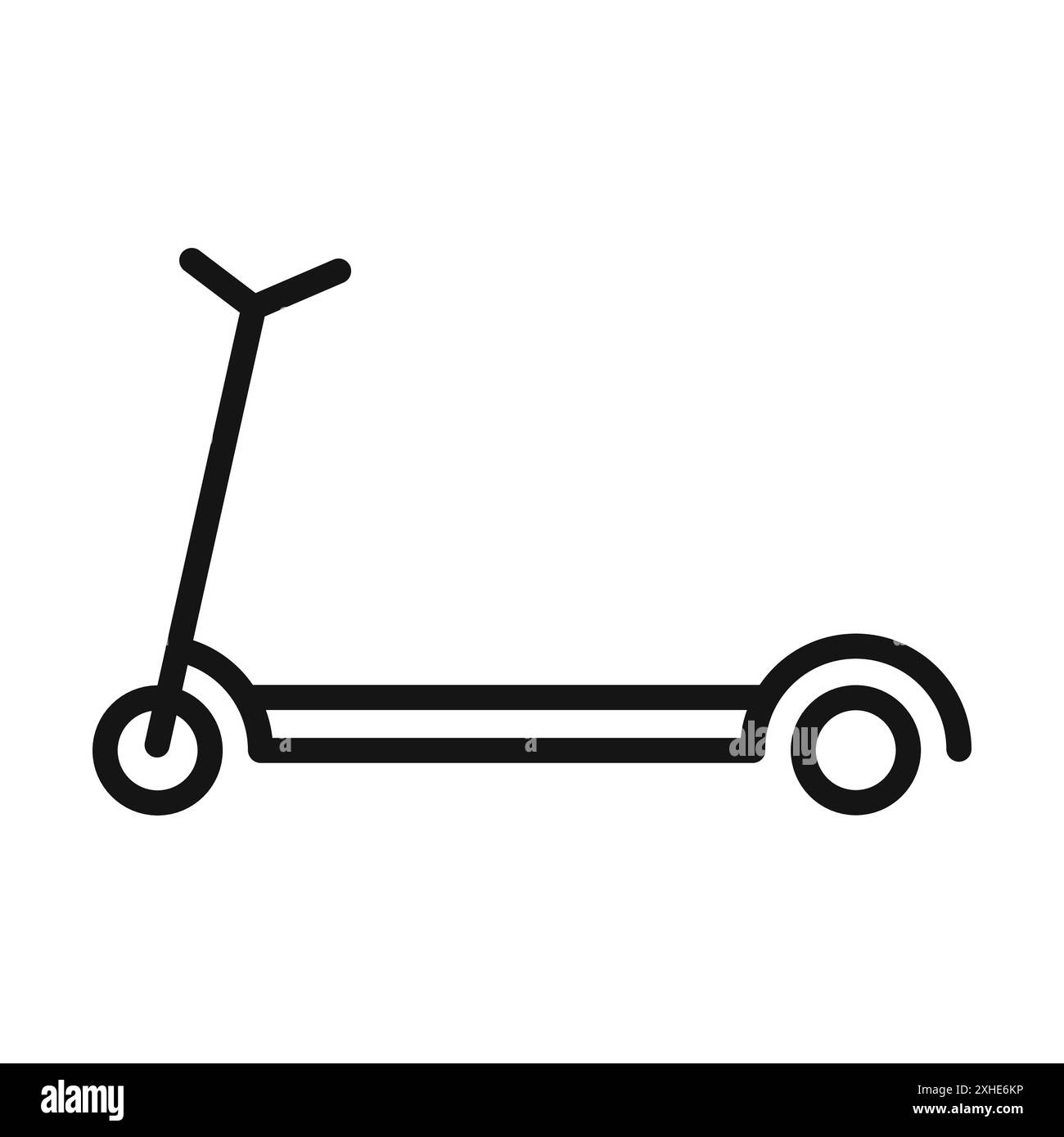 Scooter icon Vector symbol or sign set collection in black and white ...