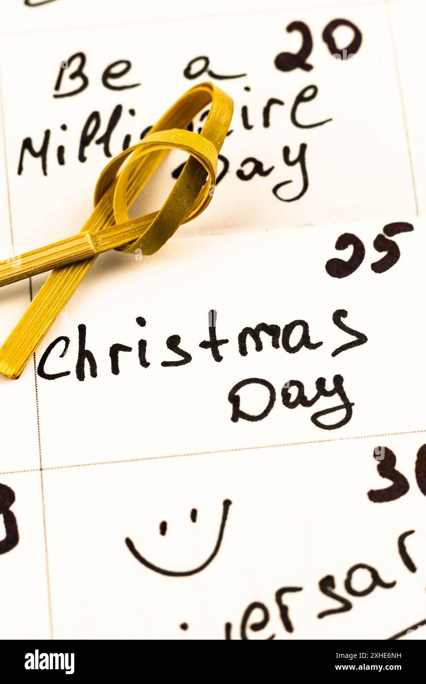 Calendar marked off hi-res stock photography and images - Alamy