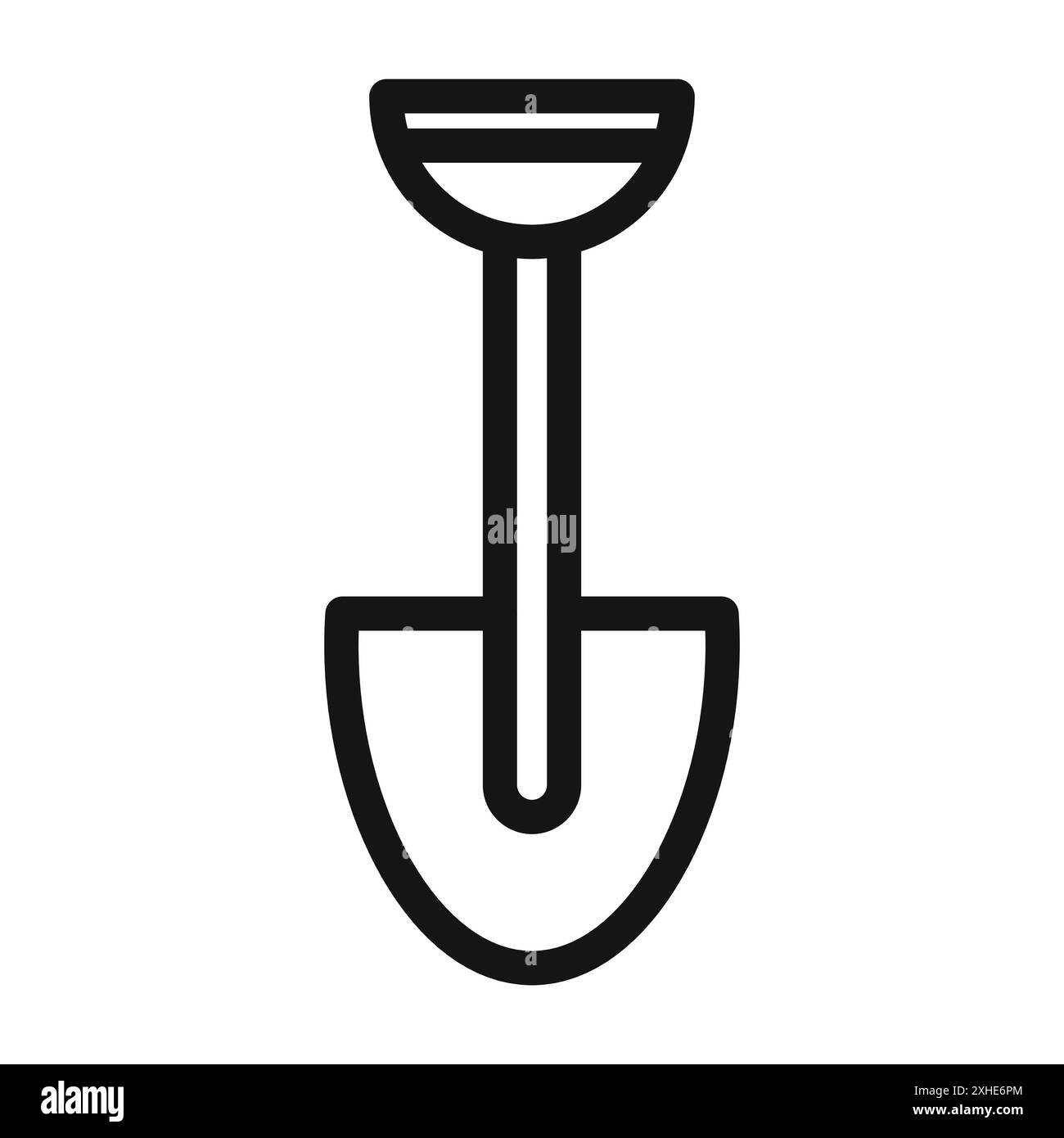 Short spade icon Vector symbol or sign set collection in black and ...
