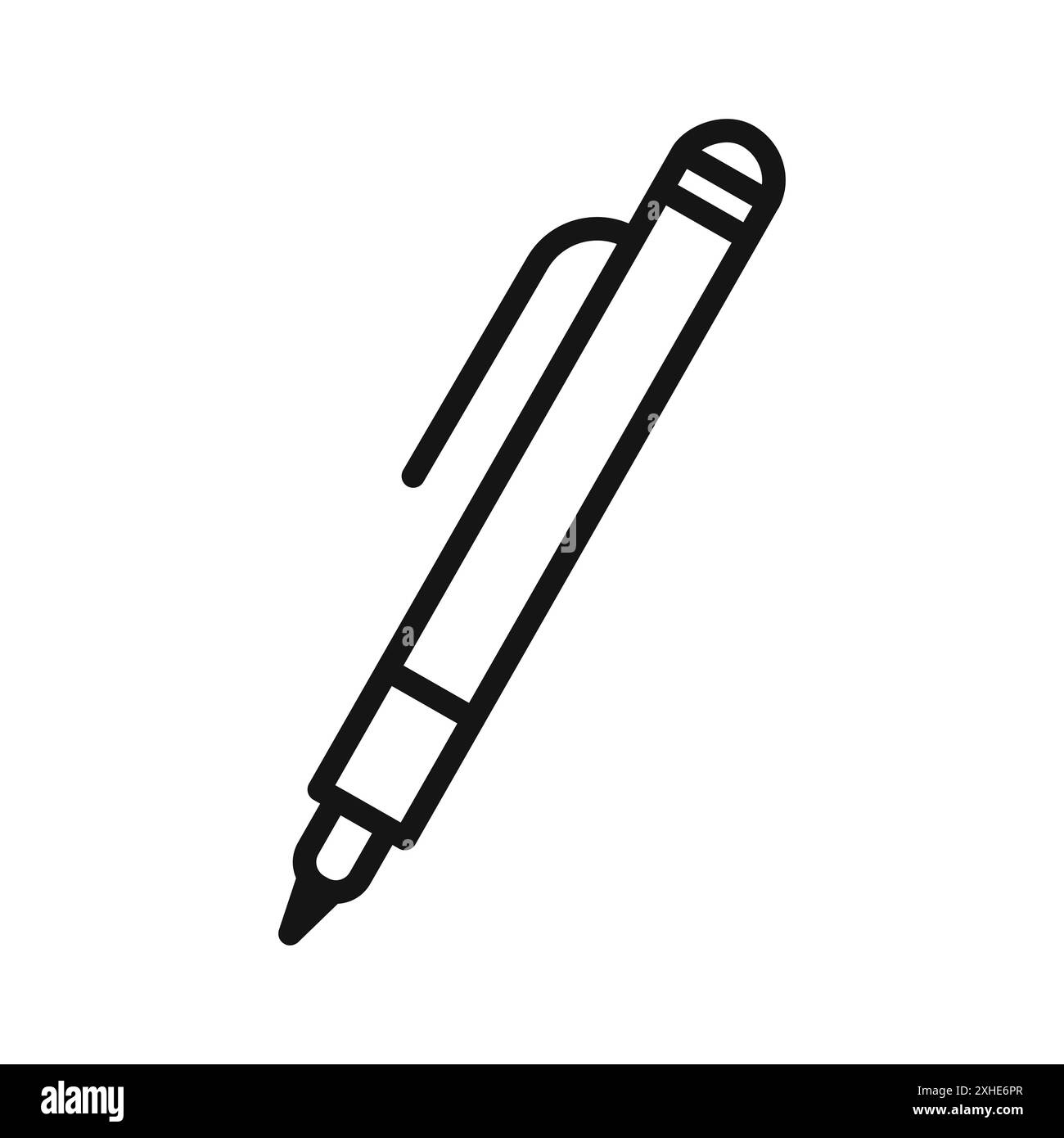 Pen icon Vector symbol or sign set collection in black and white ...