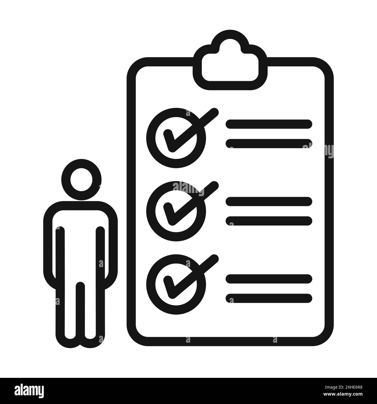 Personal Assessment icon Vector symbol or sign set collection in black ...