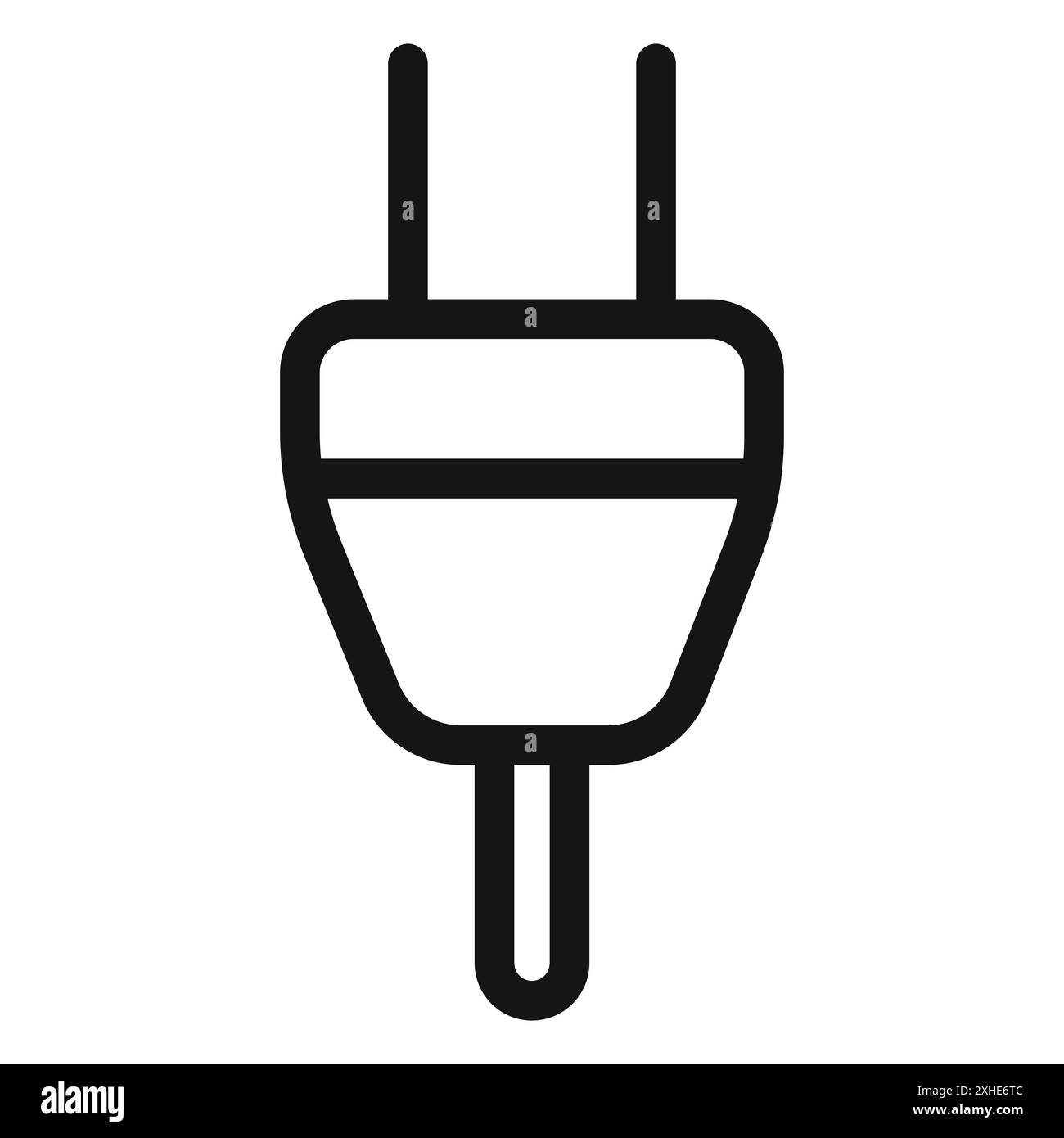 plug icon Vector symbol or sign set collection in black and white ...