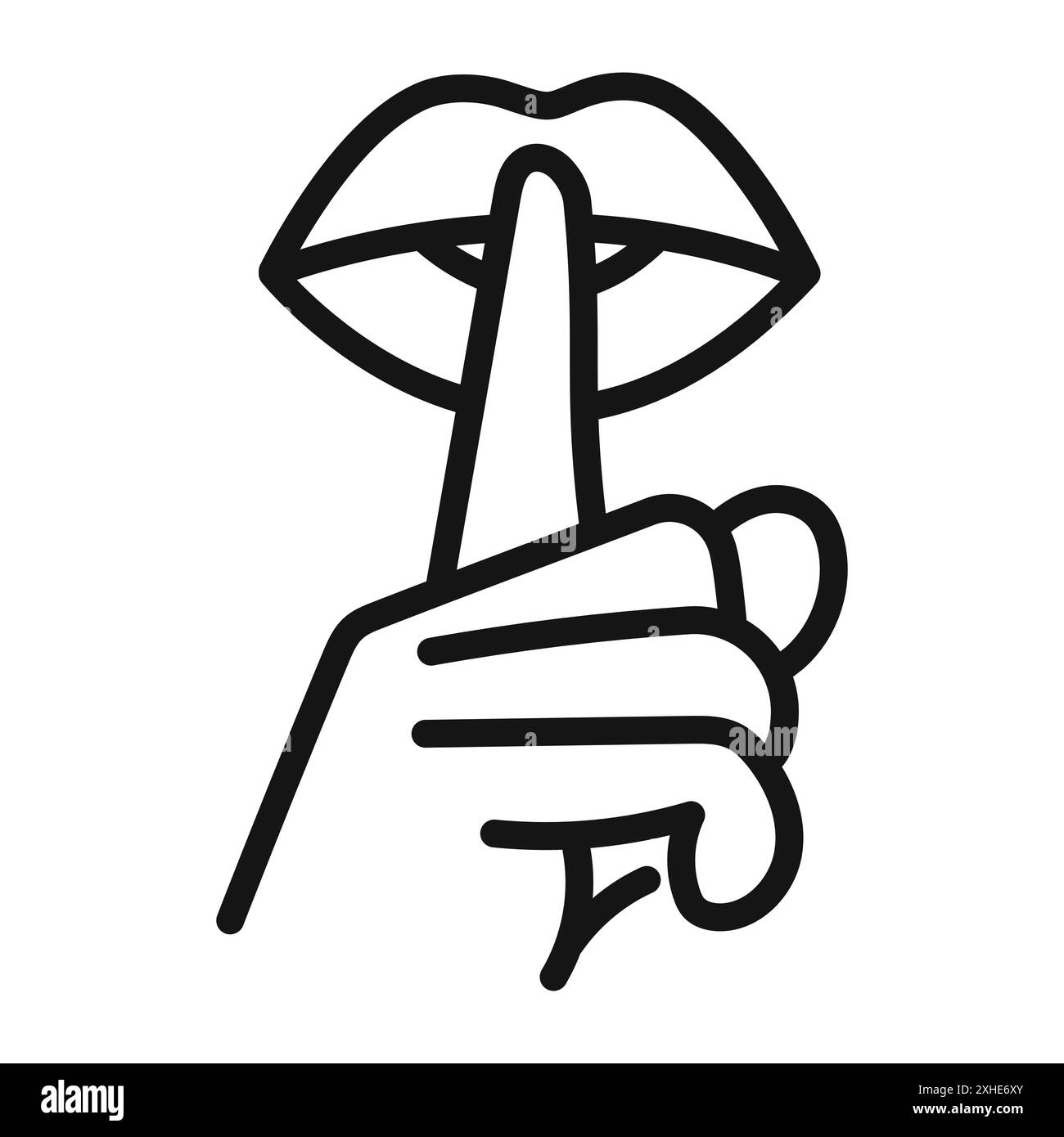 Please do quite pssst icon Vector symbol or sign set collection in ...