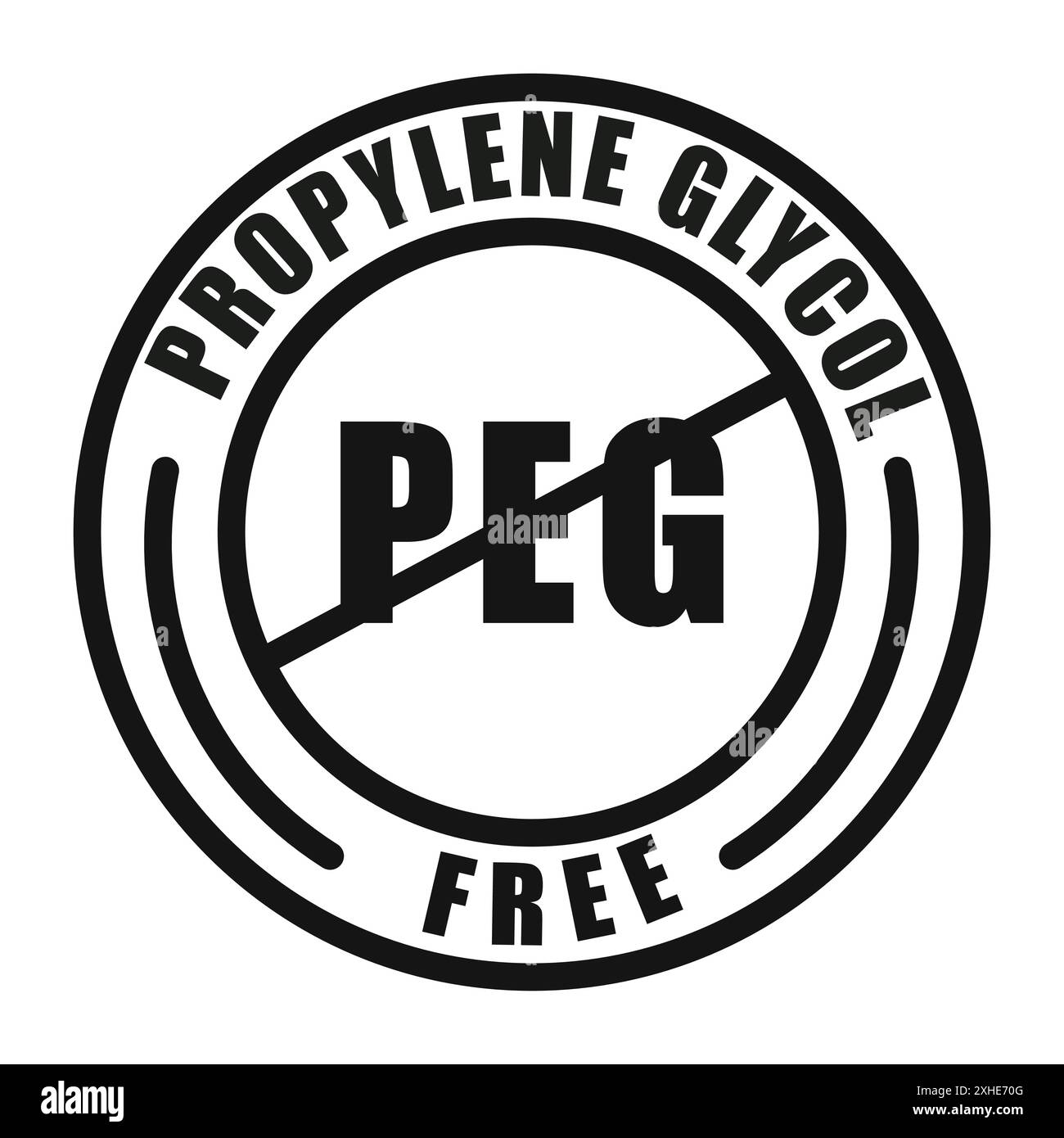Propylene glycol free icon Vector symbol or sign set collection in ...