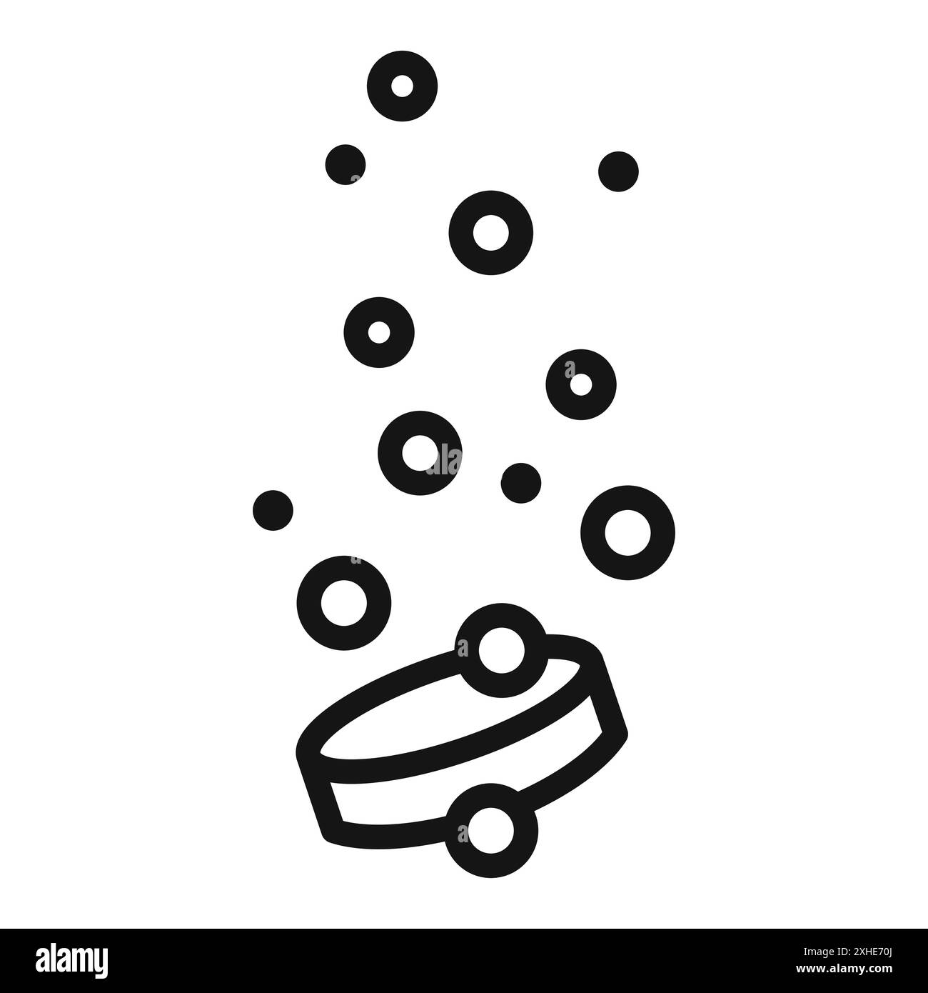 soluble tablet icon Vector symbol or sign set collection in black and ...