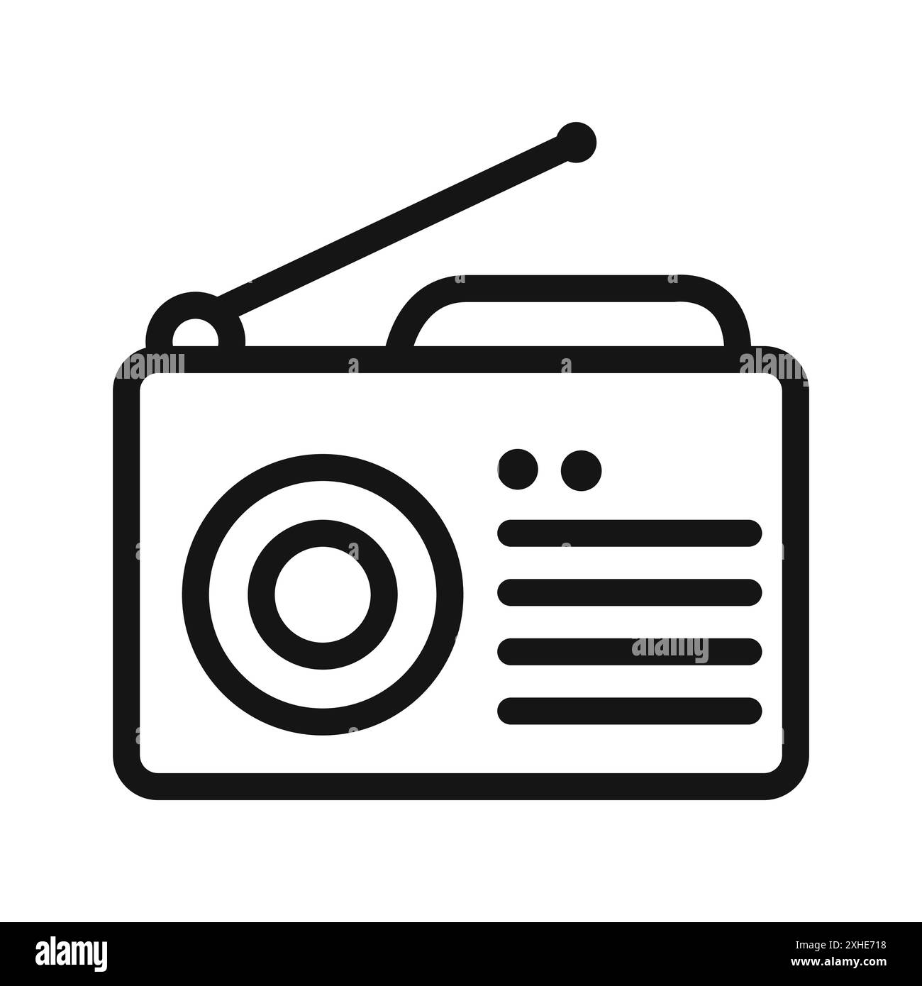 Portable radio receiver outline hi-res stock photography and images - Alamy