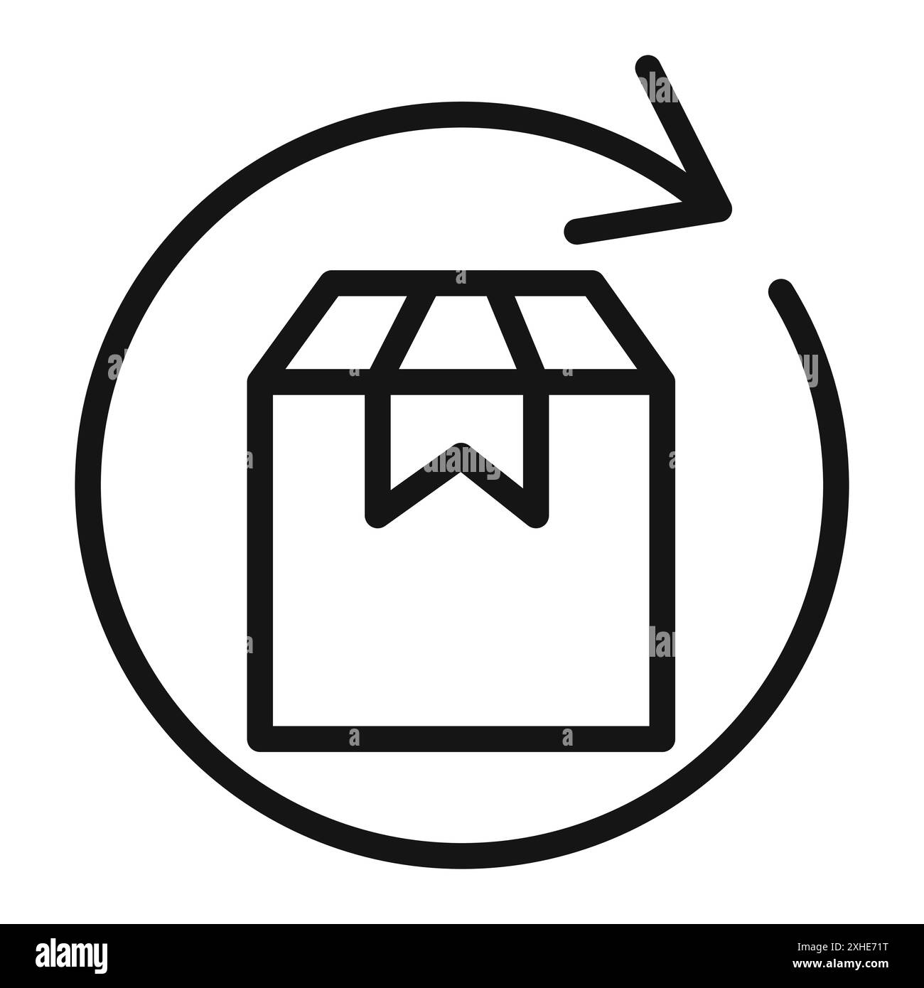 product return Box icon Vector symbol or sign set collection in black ...