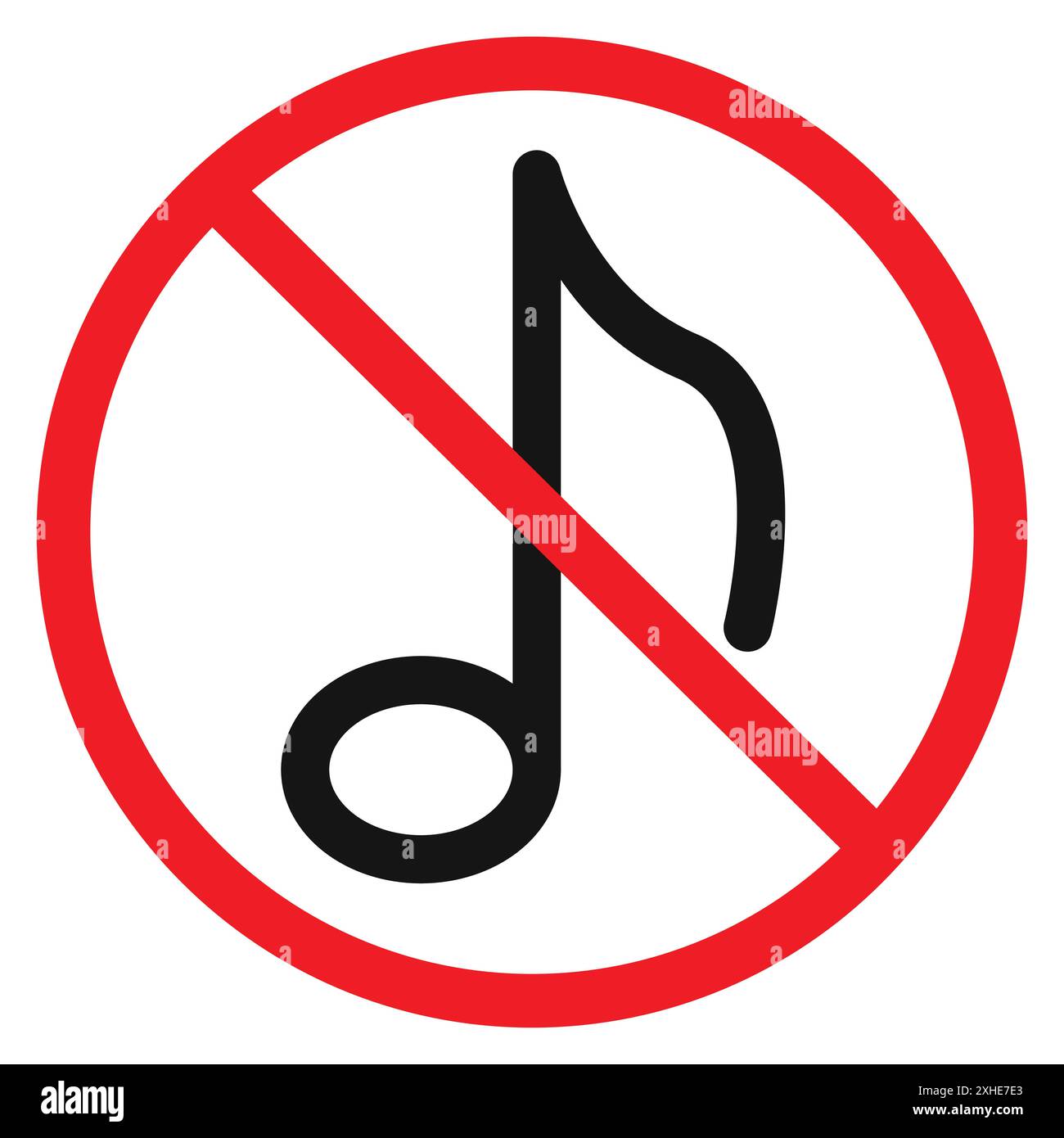 No Music Sign icon Vector symbol or sign set collection in black and ...