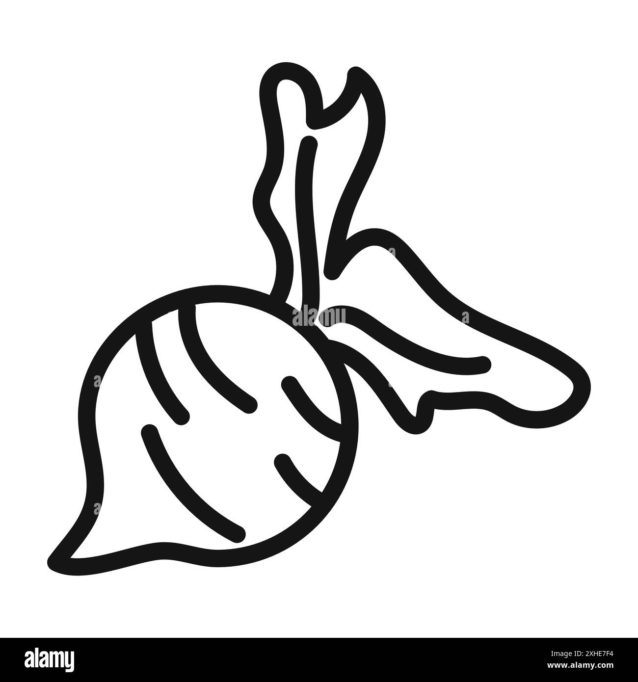 radish icon Vector symbol or sign set collection in black and white ...