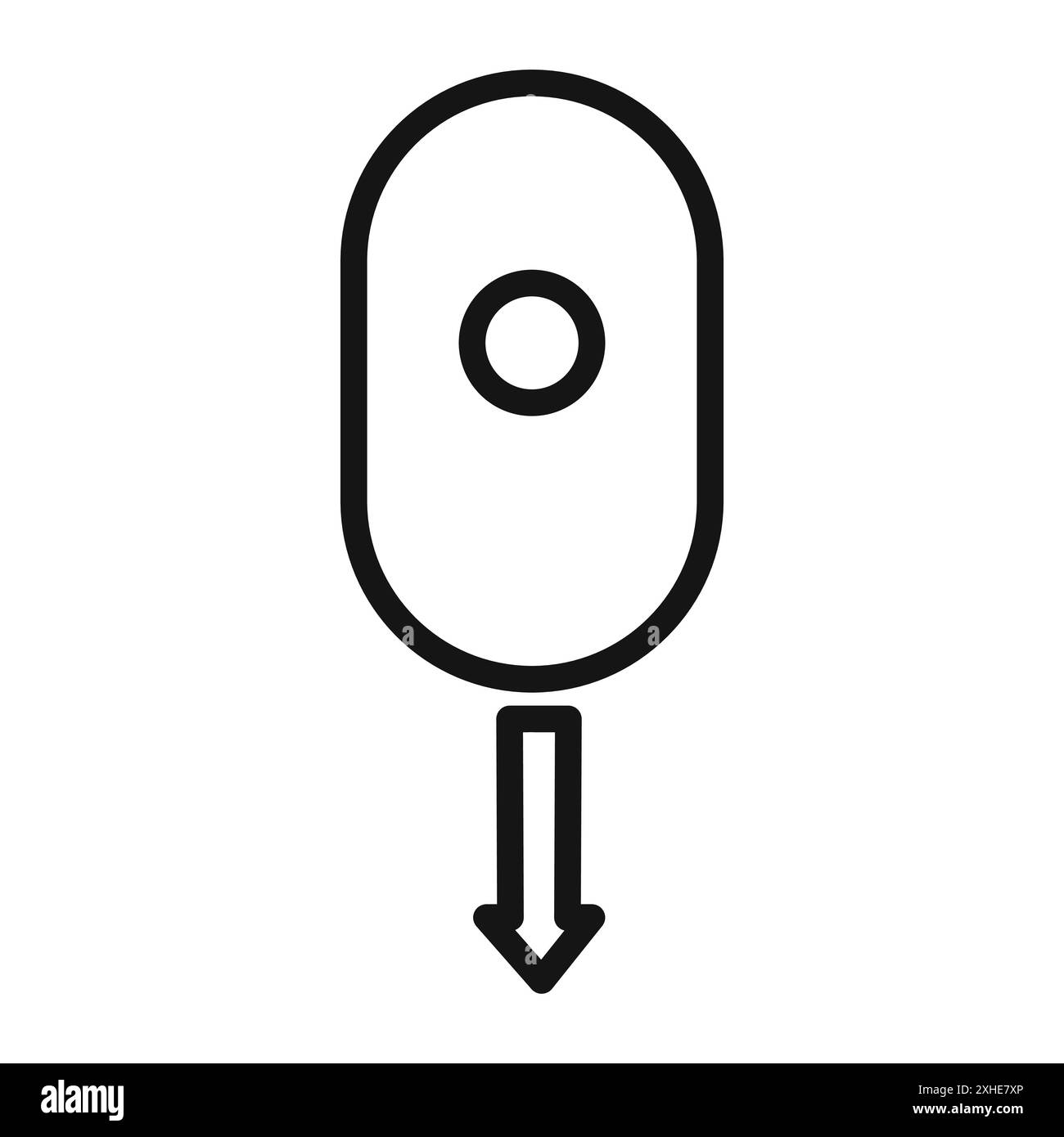 Scroll down icon Vector symbol or sign set collection in black and ...