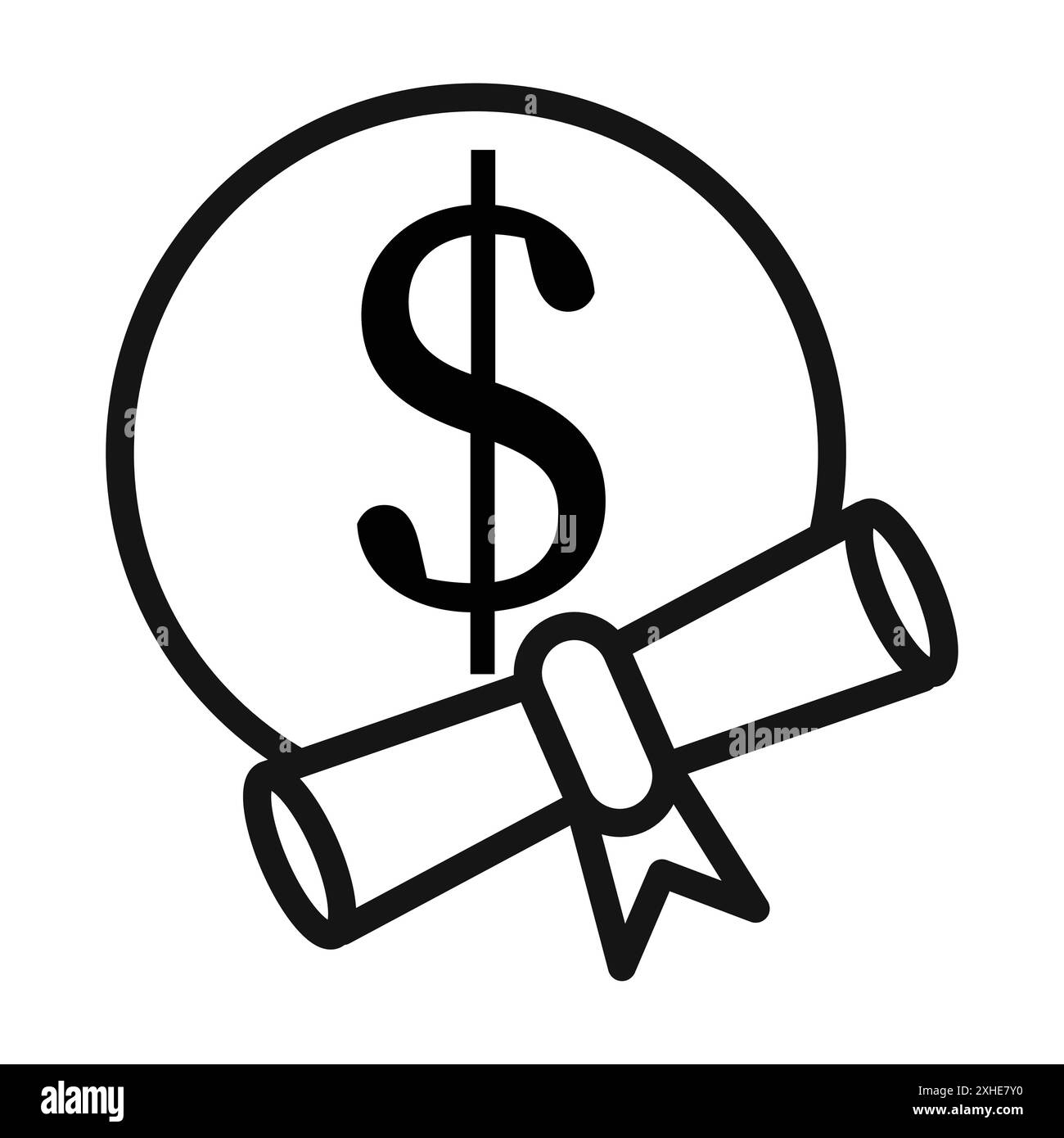 Scholarship icon Vector symbol or sign set collection in black and ...