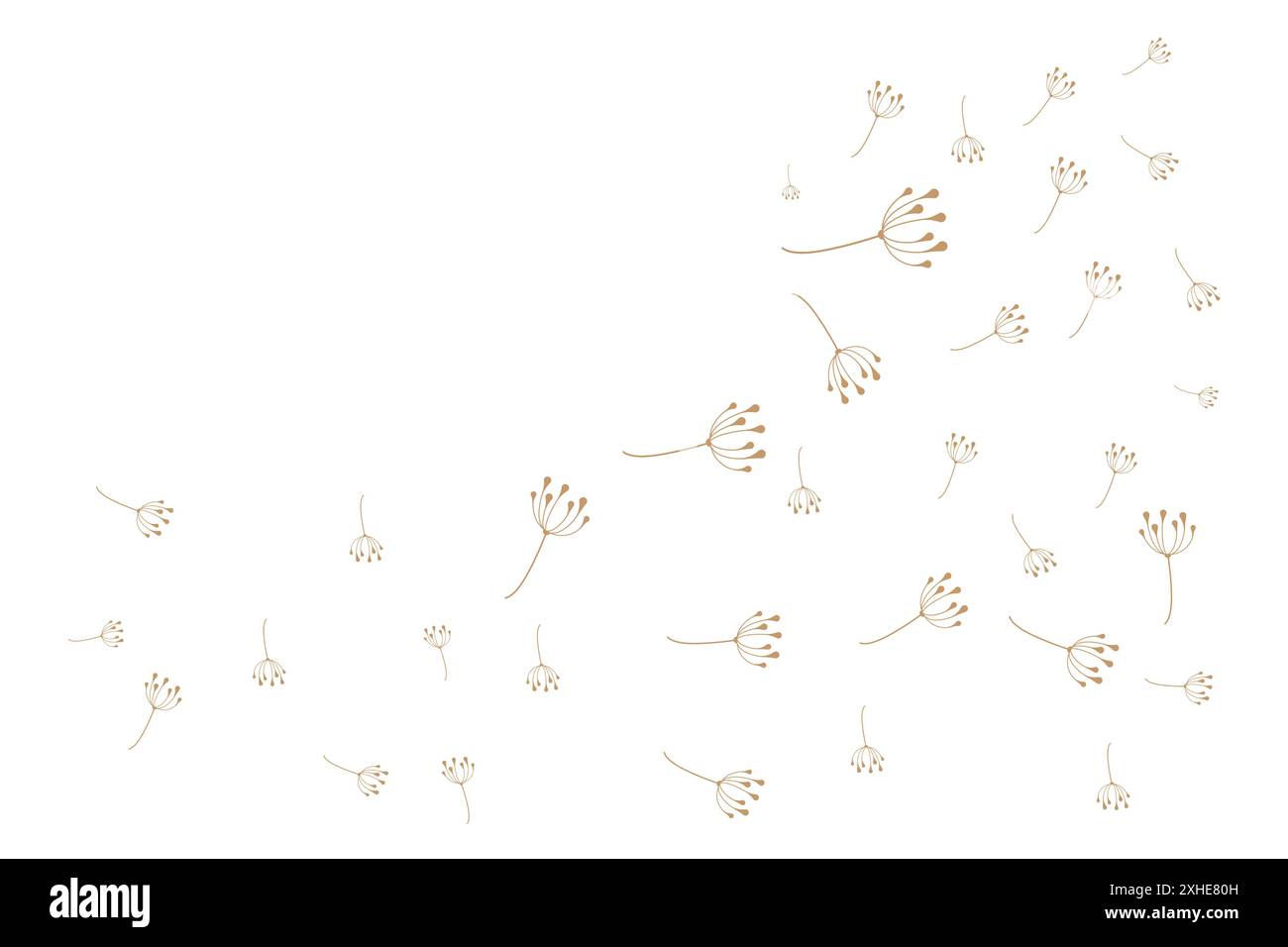 Dandelion Flower Logo Design Simple Vector Minimalist Symbol Template ...