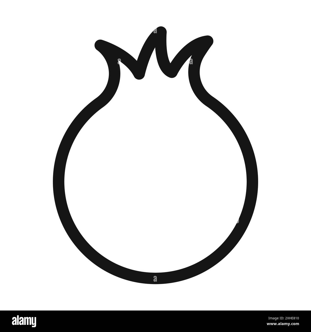 pomegranate icon Vector symbol or sign set collection in black and ...