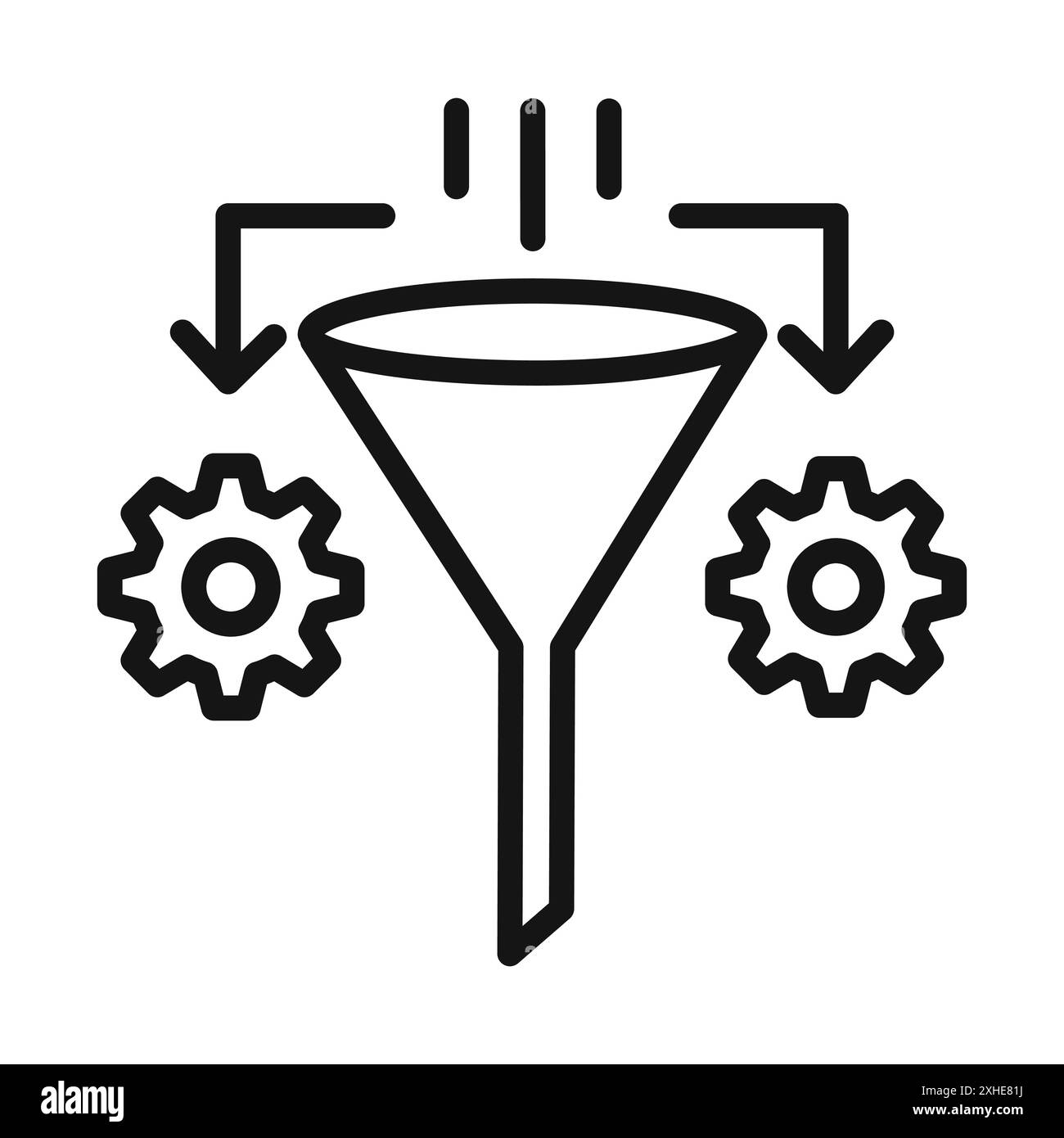 refinement icon Vector symbol or sign set collection in black and white ...