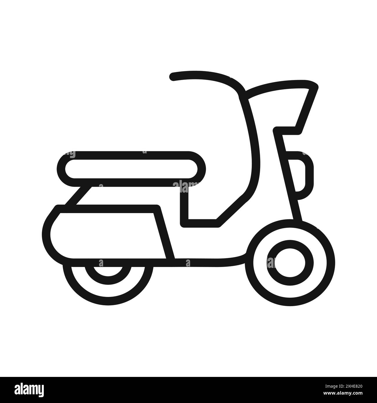 Scooter icon (2) Vector symbol or sign set collection in black and ...