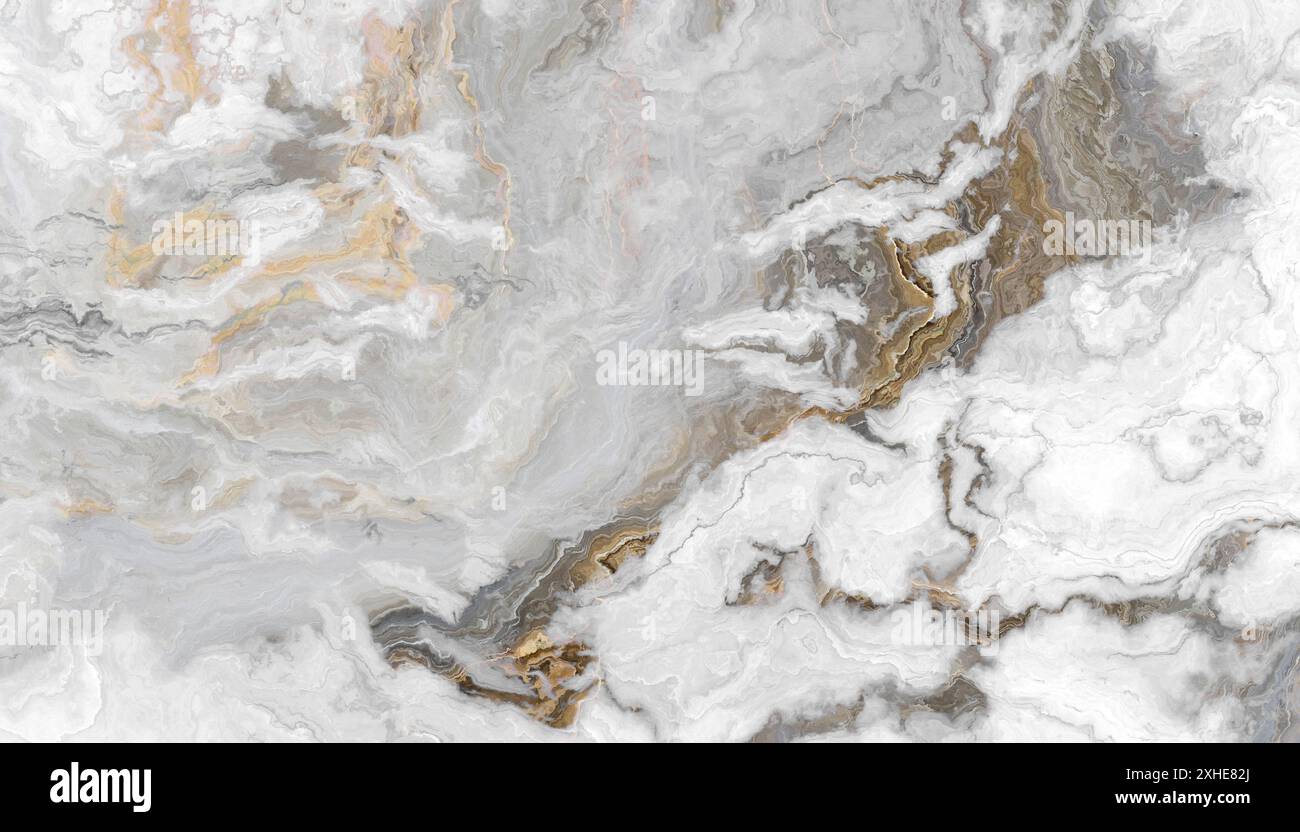 Grey white marble pattern, separated by a golden vein. Abstract texture ...