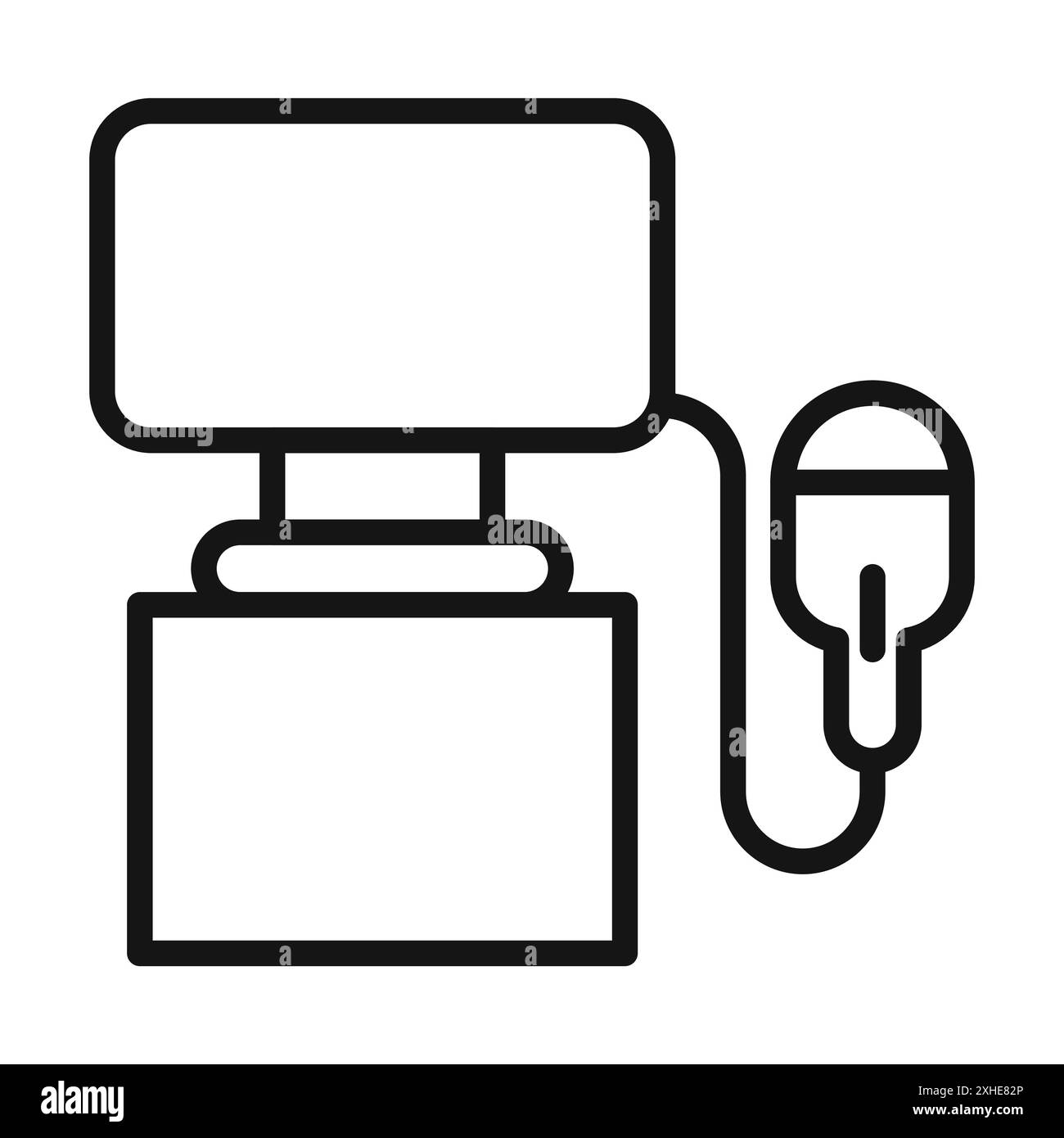 Ultrasound device icon Vector symbol or sign set collection in black ...