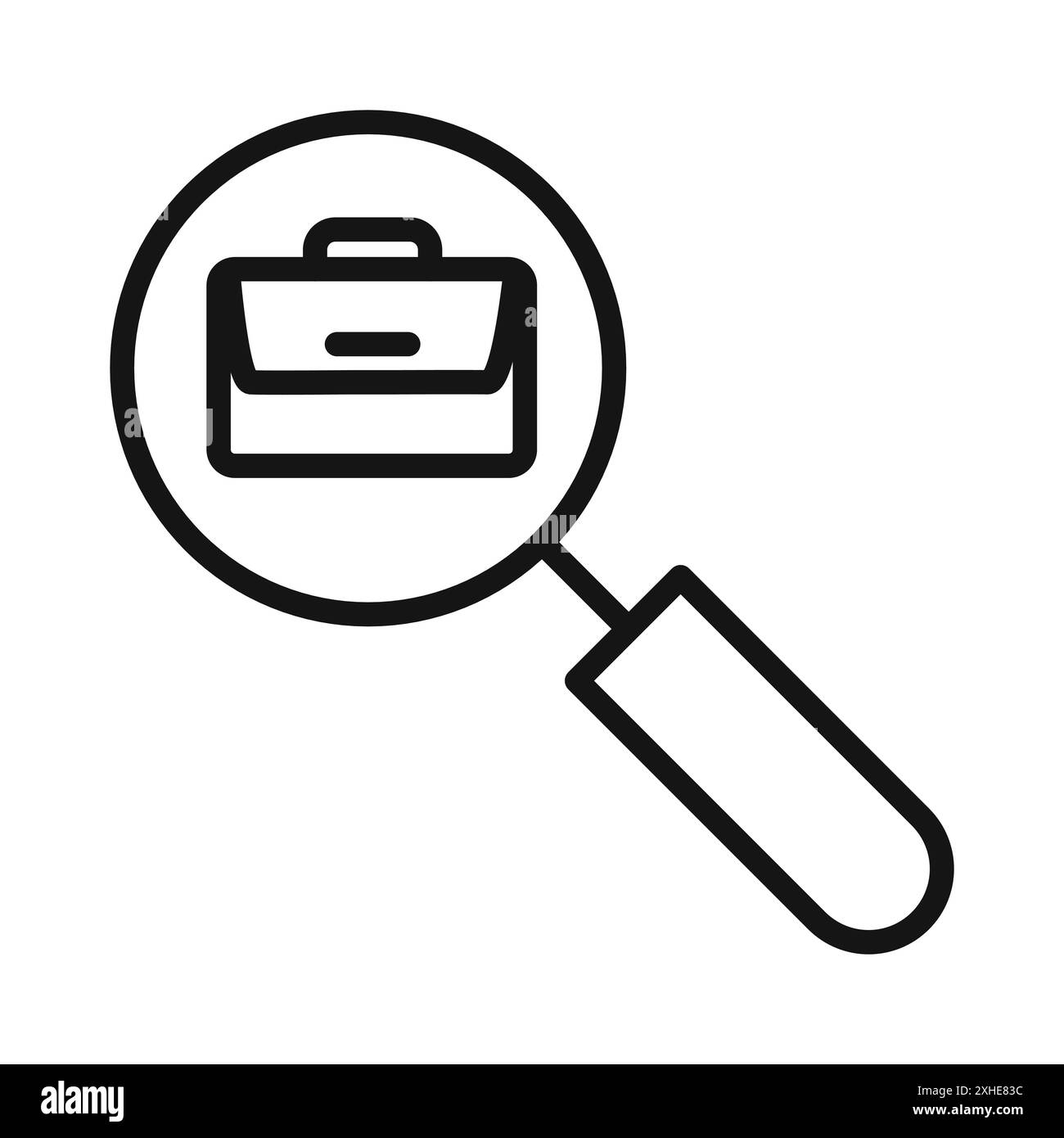 Search for job icon Vector symbol or sign set collection in black and ...
