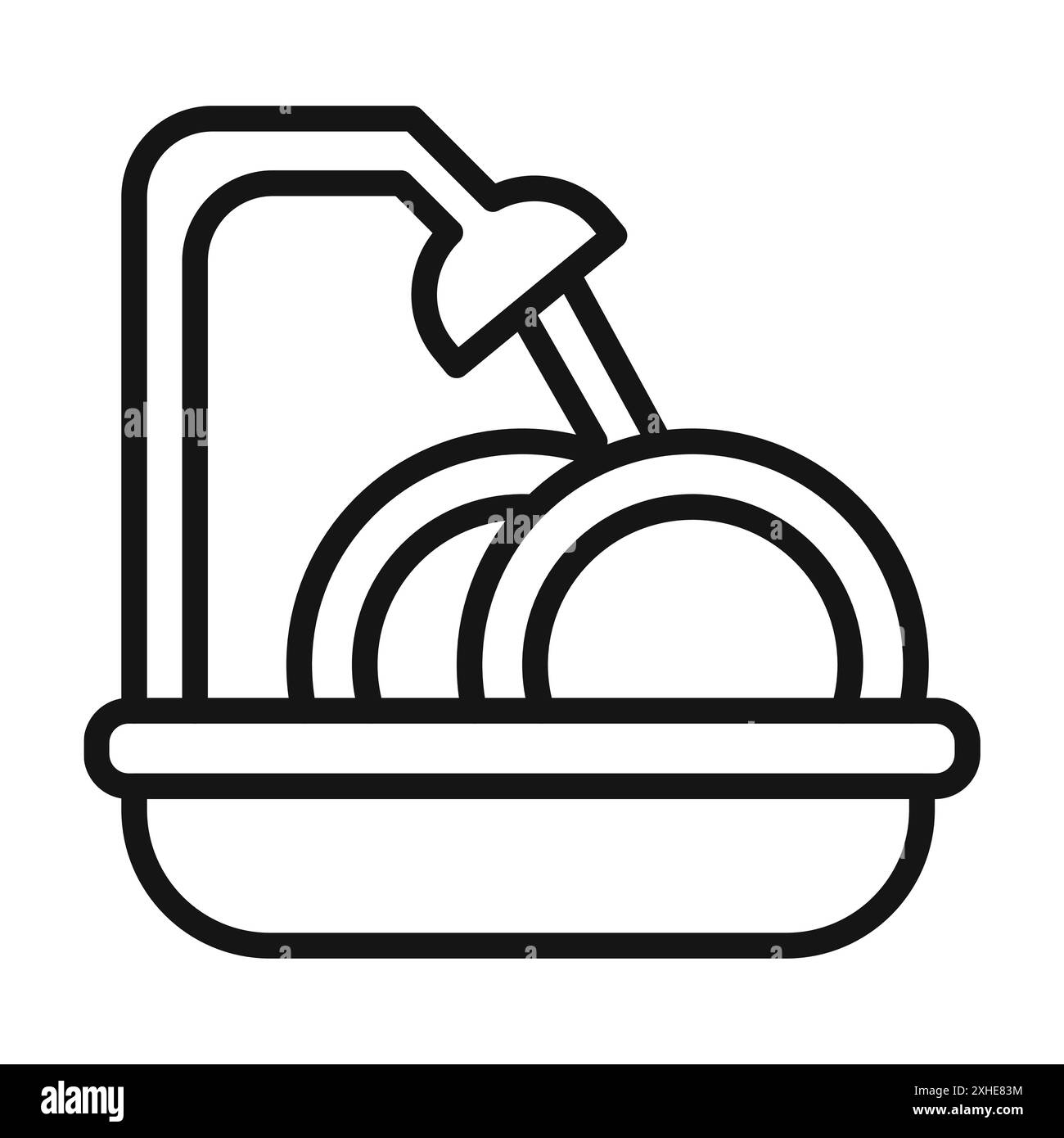 Washing plate icon Vector symbol or sign set collection in black and ...