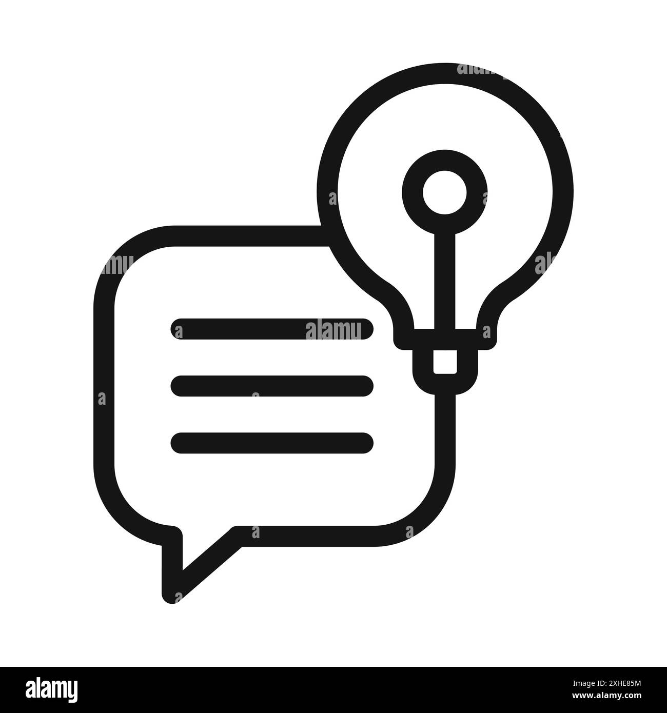 Suggestion icon Vector symbol or sign set collection in black and white ...