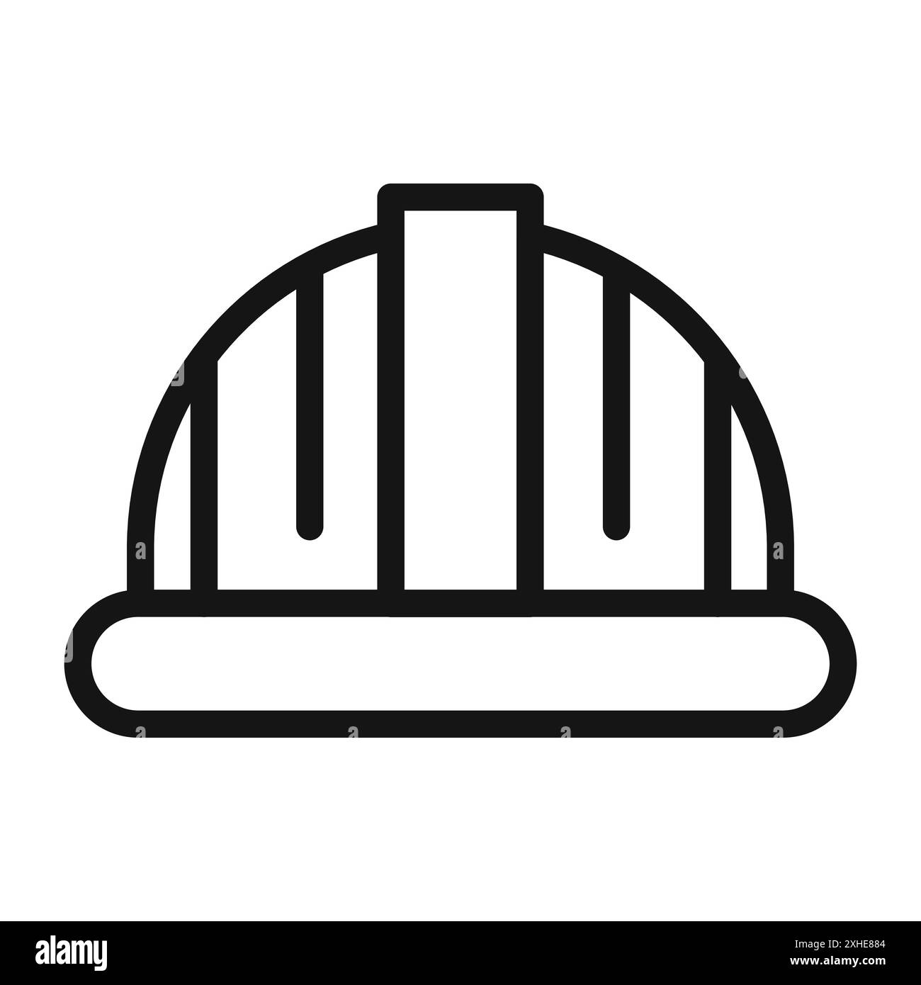 Safety helmet icon Vector symbol or sign set collection in black and ...