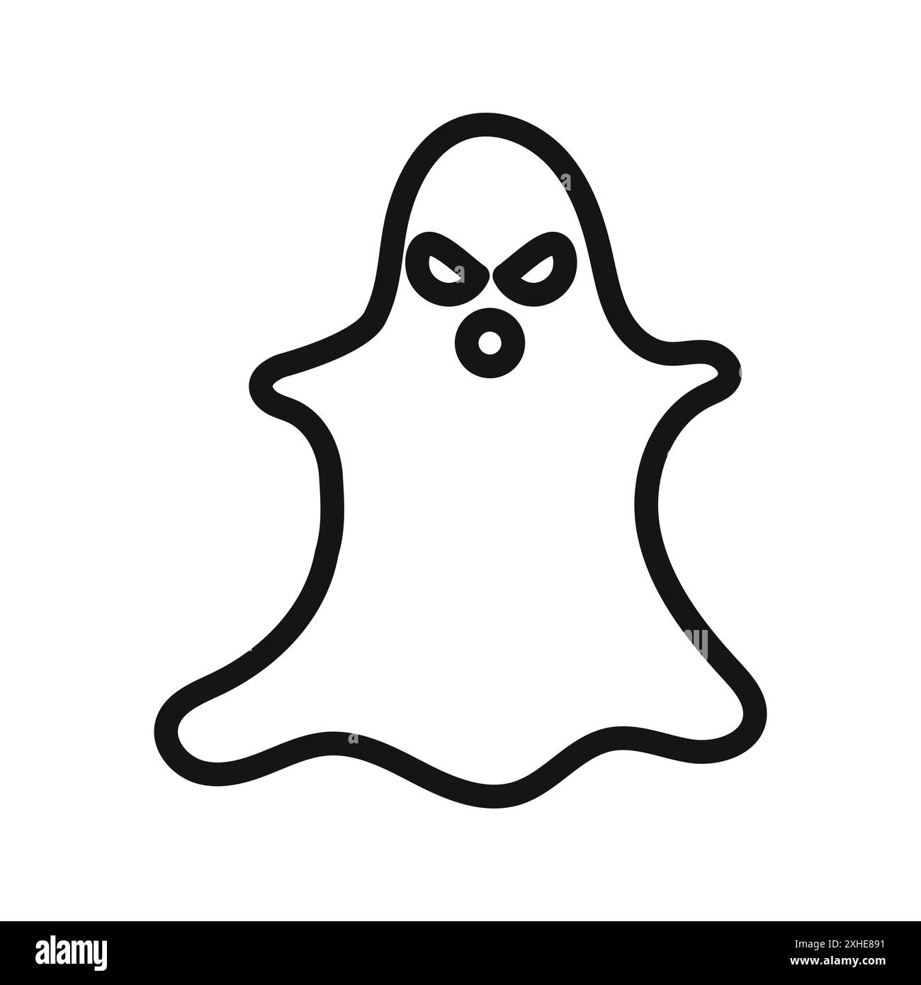 Vector cartoon illustration frightened Black and White Stock Photos ...