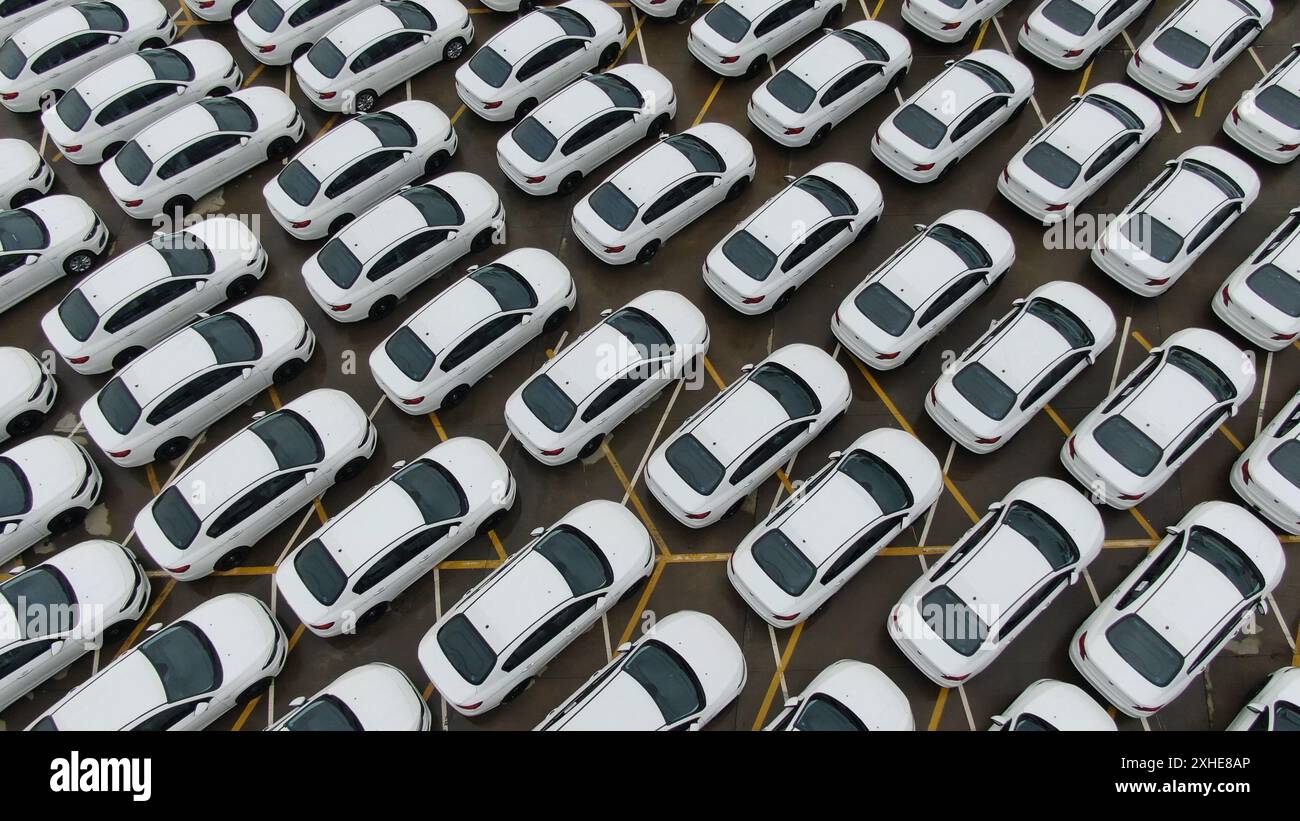 Top view factory parking area hi-res stock photography and images - Alamy