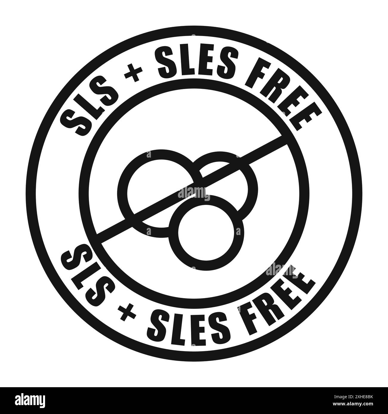 Sulfate free logo hi-res stock photography and images - Alamy