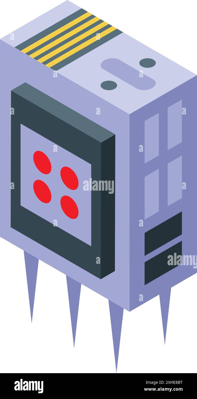 Mechanical robot walking on four legs with sensor panel on front Stock ...