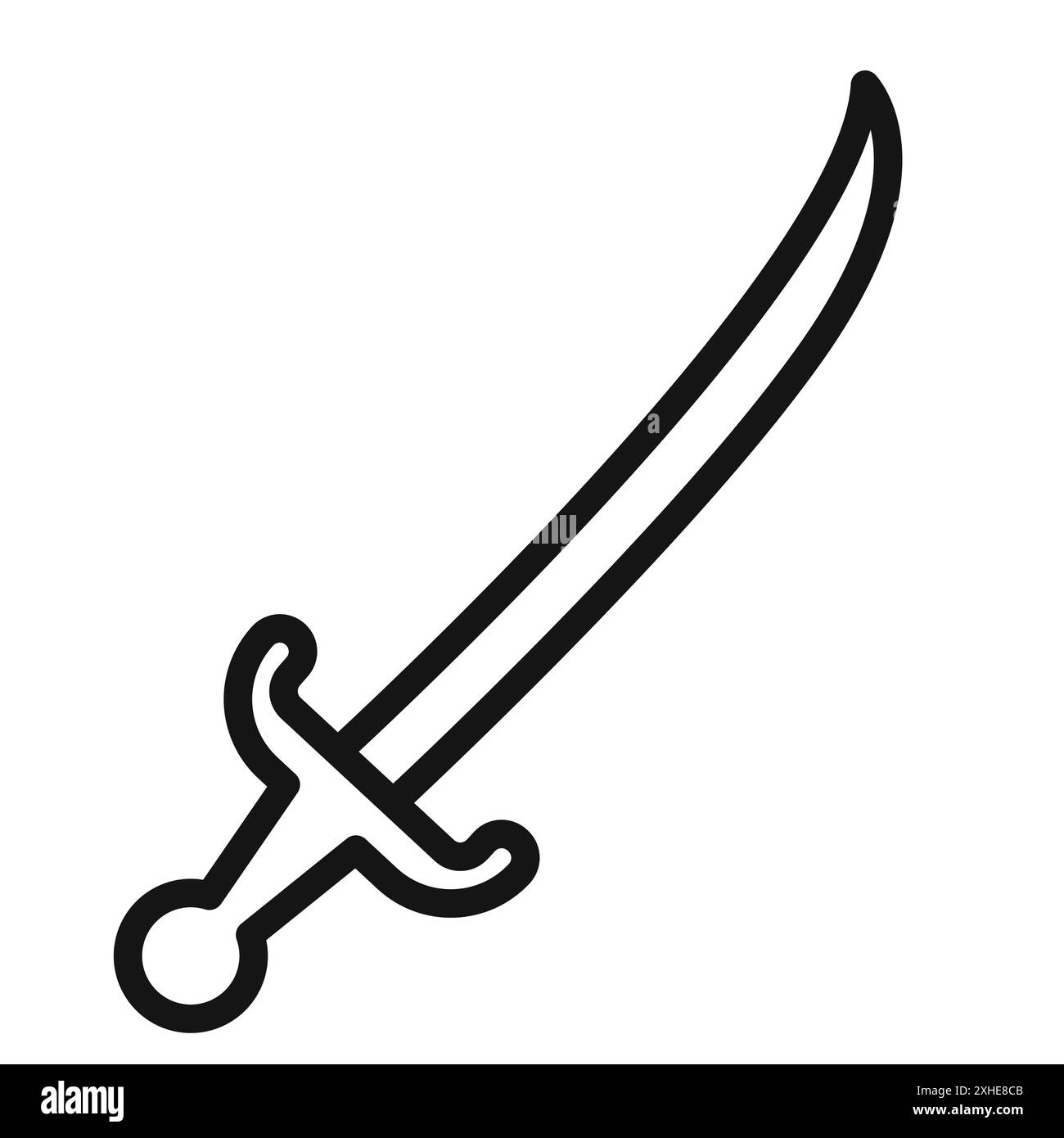 sabre icon Vector symbol or sign set collection in black and white ...