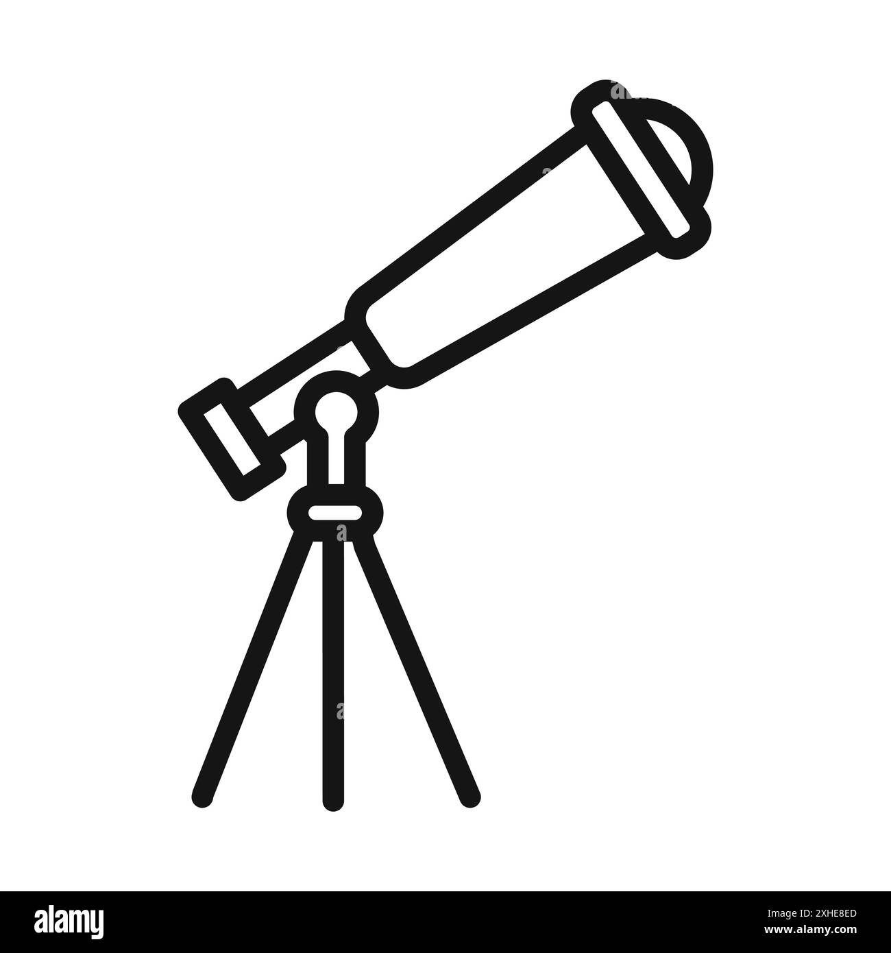 Telescope on tripod icon Vector symbol or sign set collection in black ...