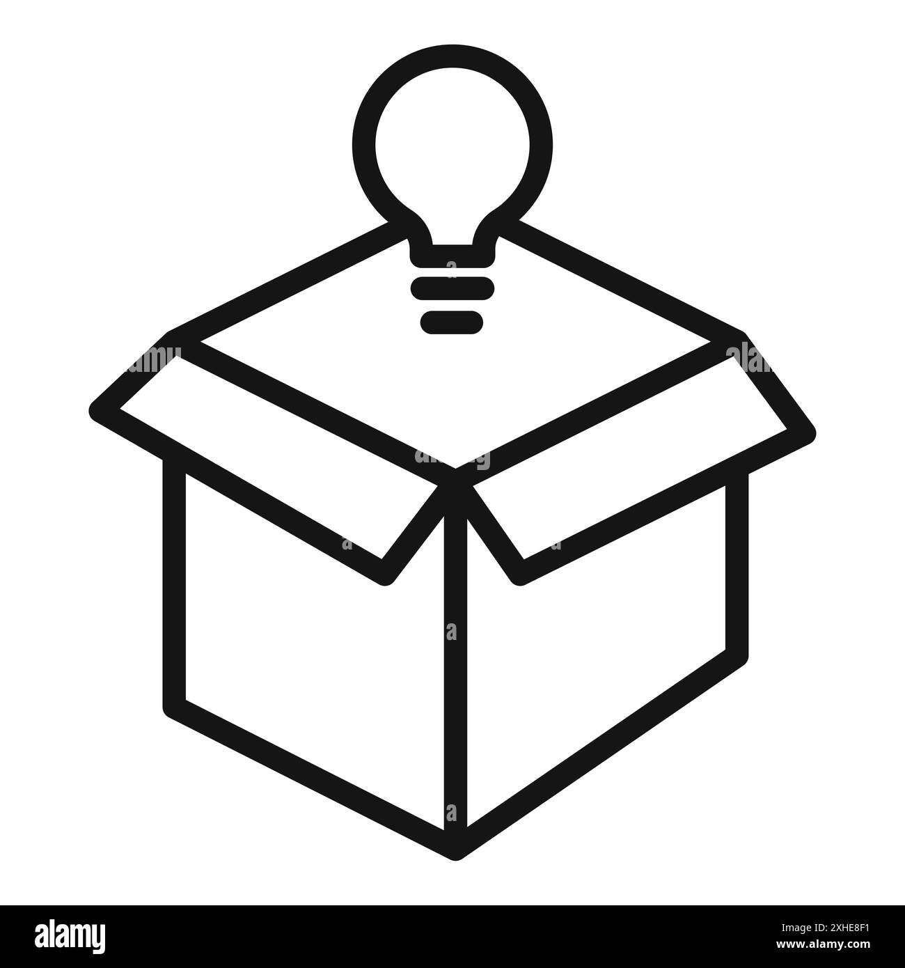 Think out of box idea icon Vector symbol or sign set collection in ...
