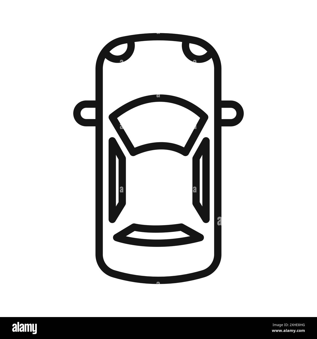 Top view car icon Vector symbol or sign set collection in black and ...