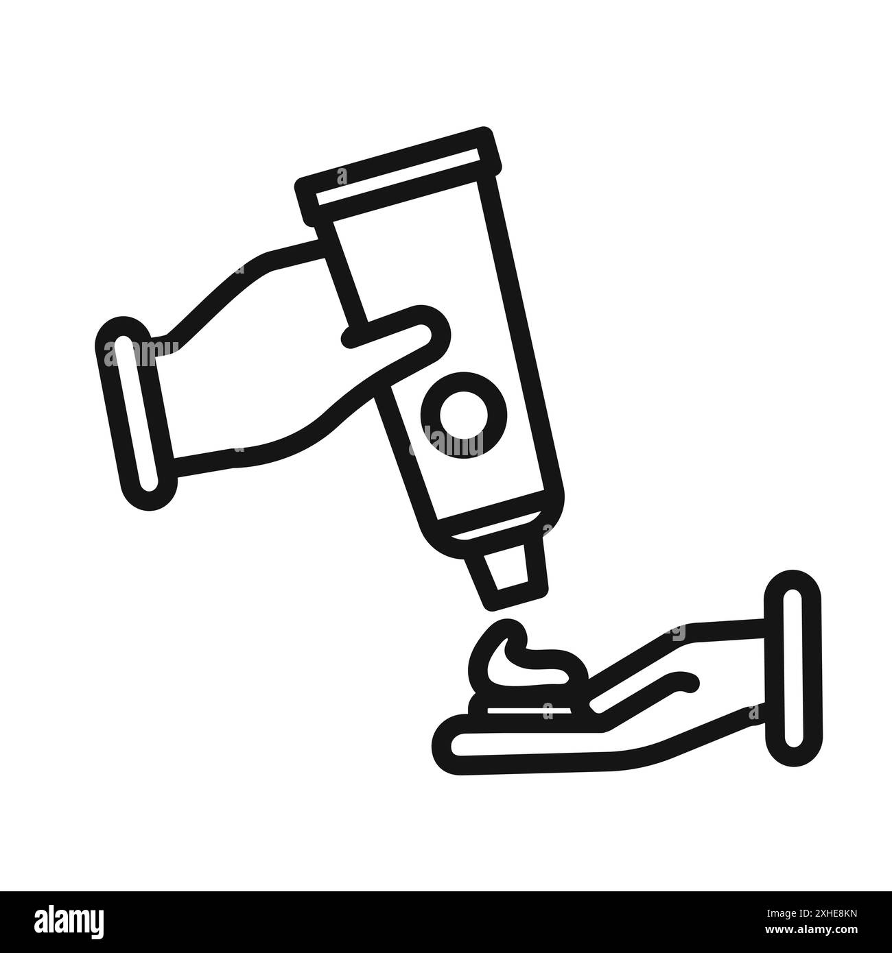 squeeze cream tube icon Vector symbol or sign set collection in black ...