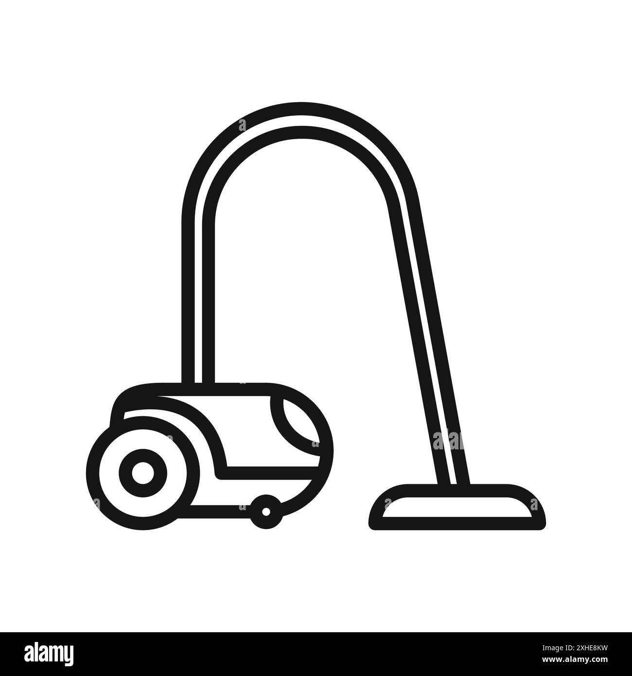 Vacuum Cleaner Icon Vector Symbol Or Sign Set Collection In Black And White Outline Stock Vector