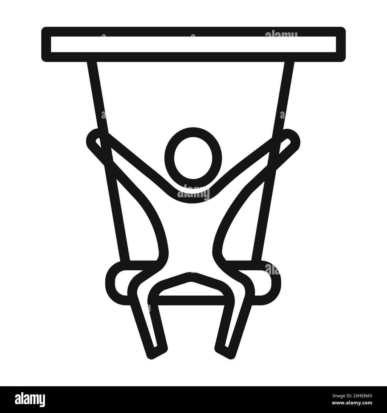 Swing Icon Vector symbol or sign set collection in black and white ...