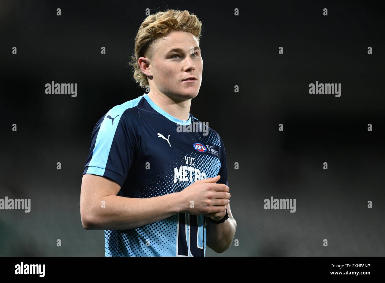 Melbourne, Australia. 14th July, 2024. Levi Ashcroft of Victoria Metro ...