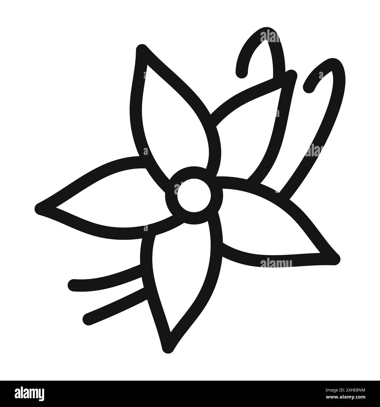 Vanilla icon Vector symbol or sign set collection in black and white ...