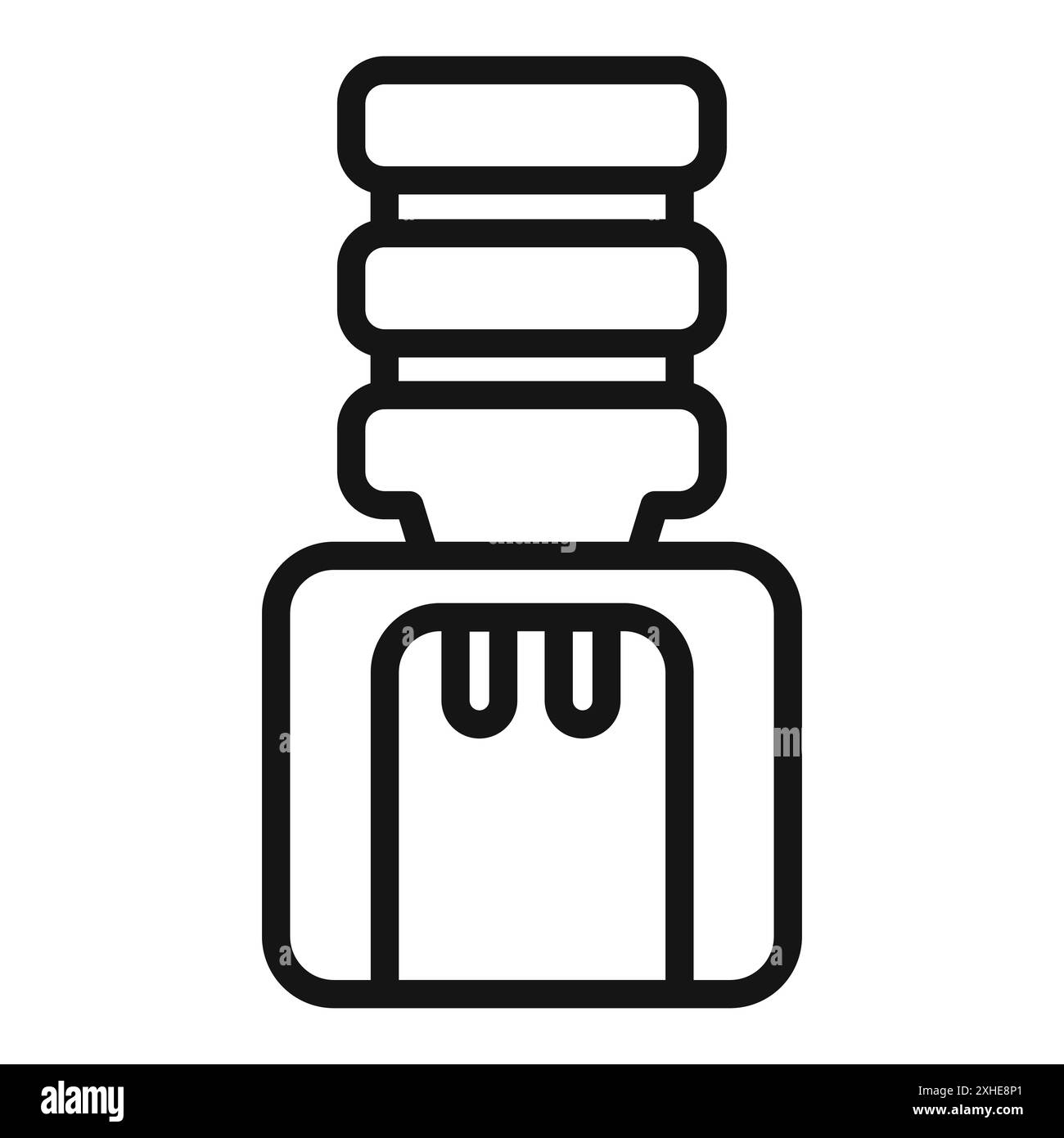 Water dispenser icon Vector symbol or sign set collection in black and ...