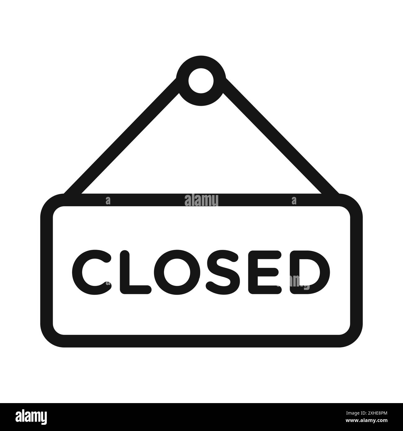 Closed Sign Icon Vector symbol or sign set collection in black and ...