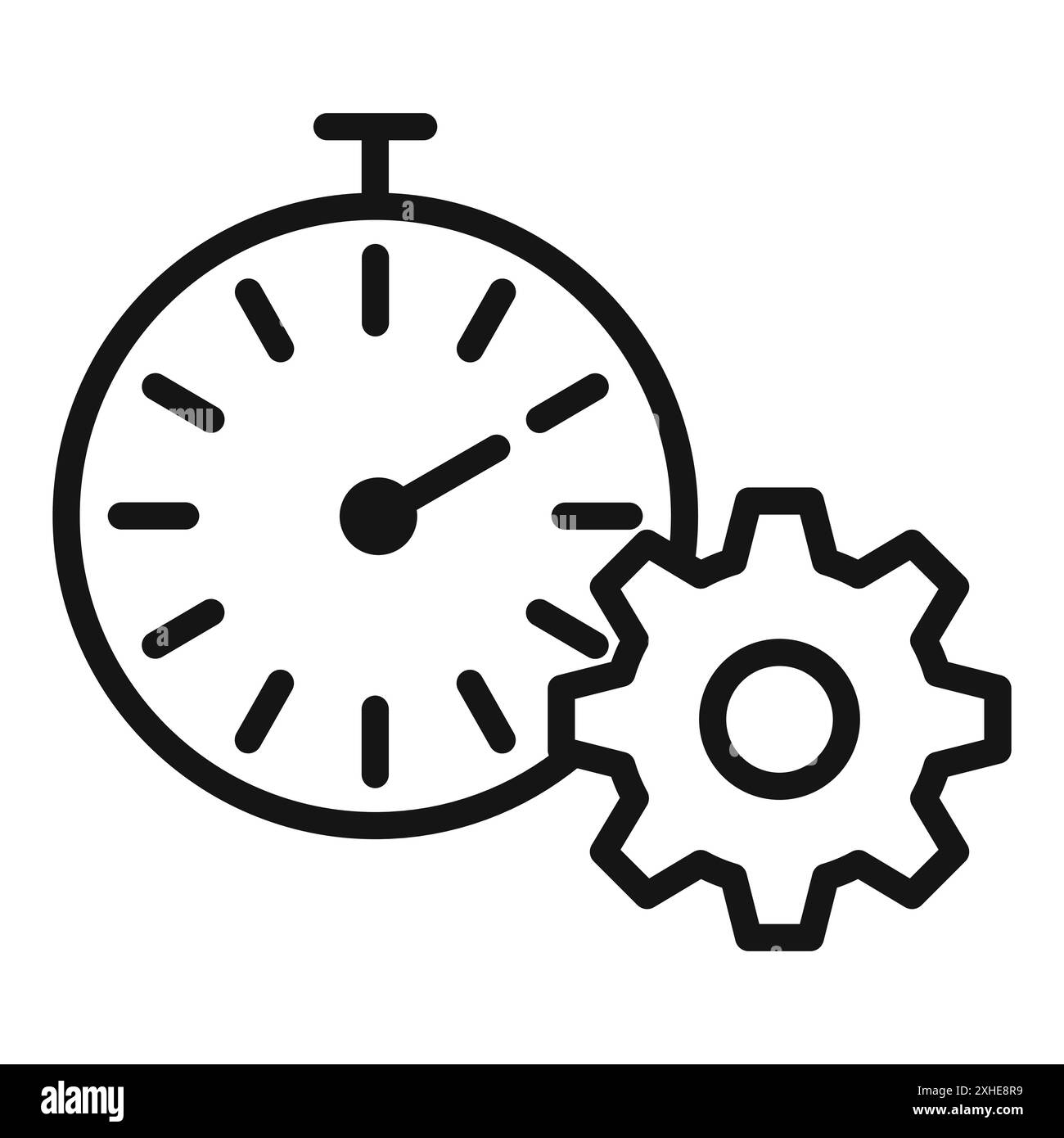 work Efficiency icon Vector symbol or sign set collection in black and ...