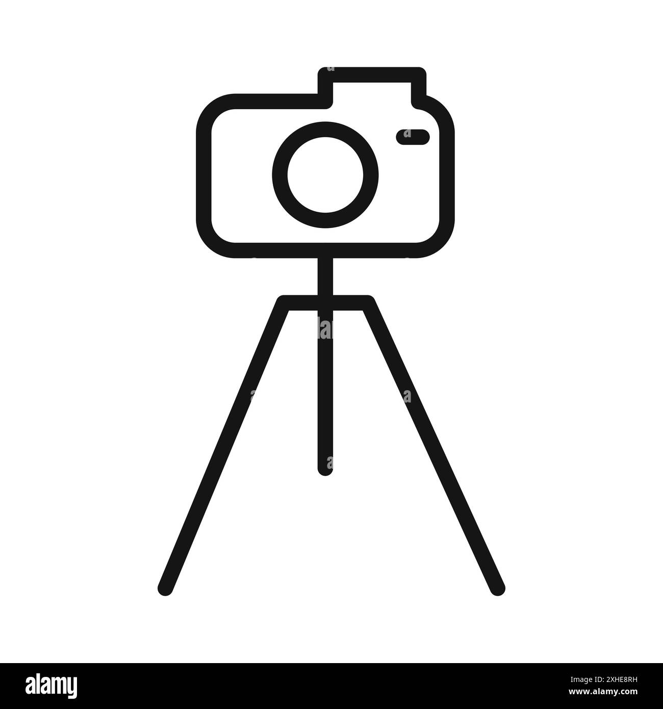 tripod icon Vector symbol or sign set collection in black and white ...